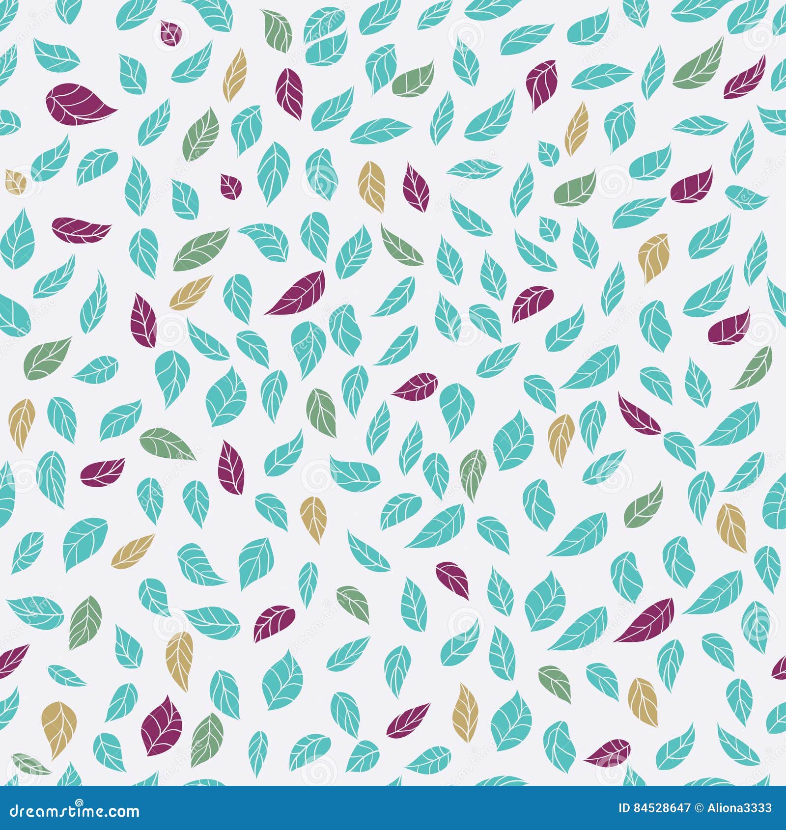 Silhouette Leaves Seamless Pattern Stock Vector - Illustration of ...