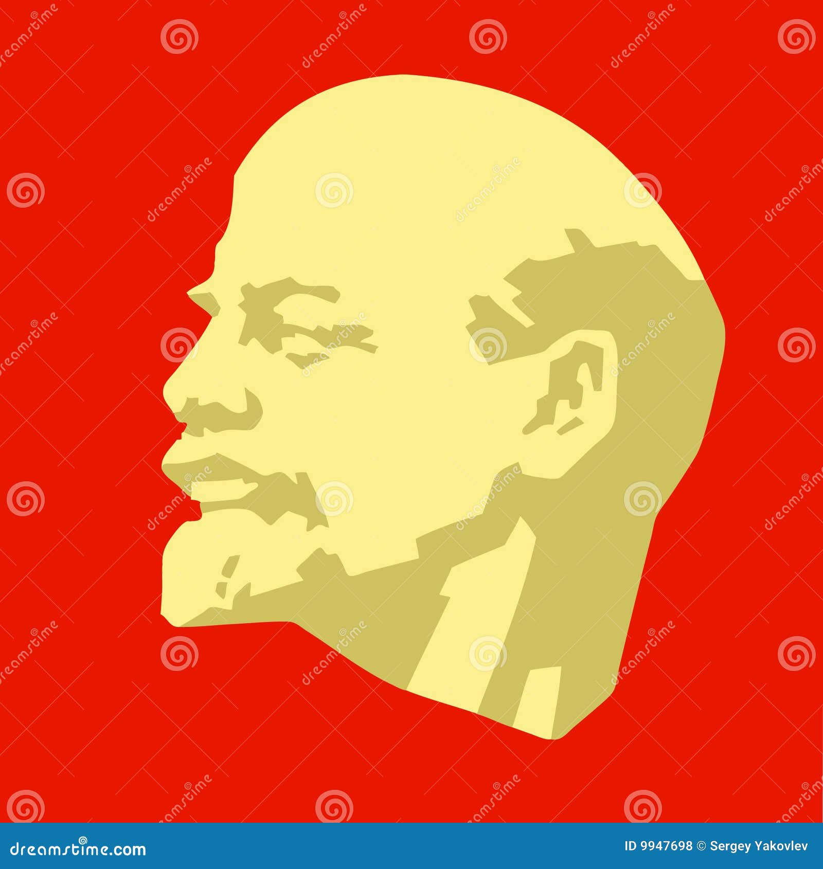 Silhouette of the lenin stock vector. Illustration of tattoo - 9947698