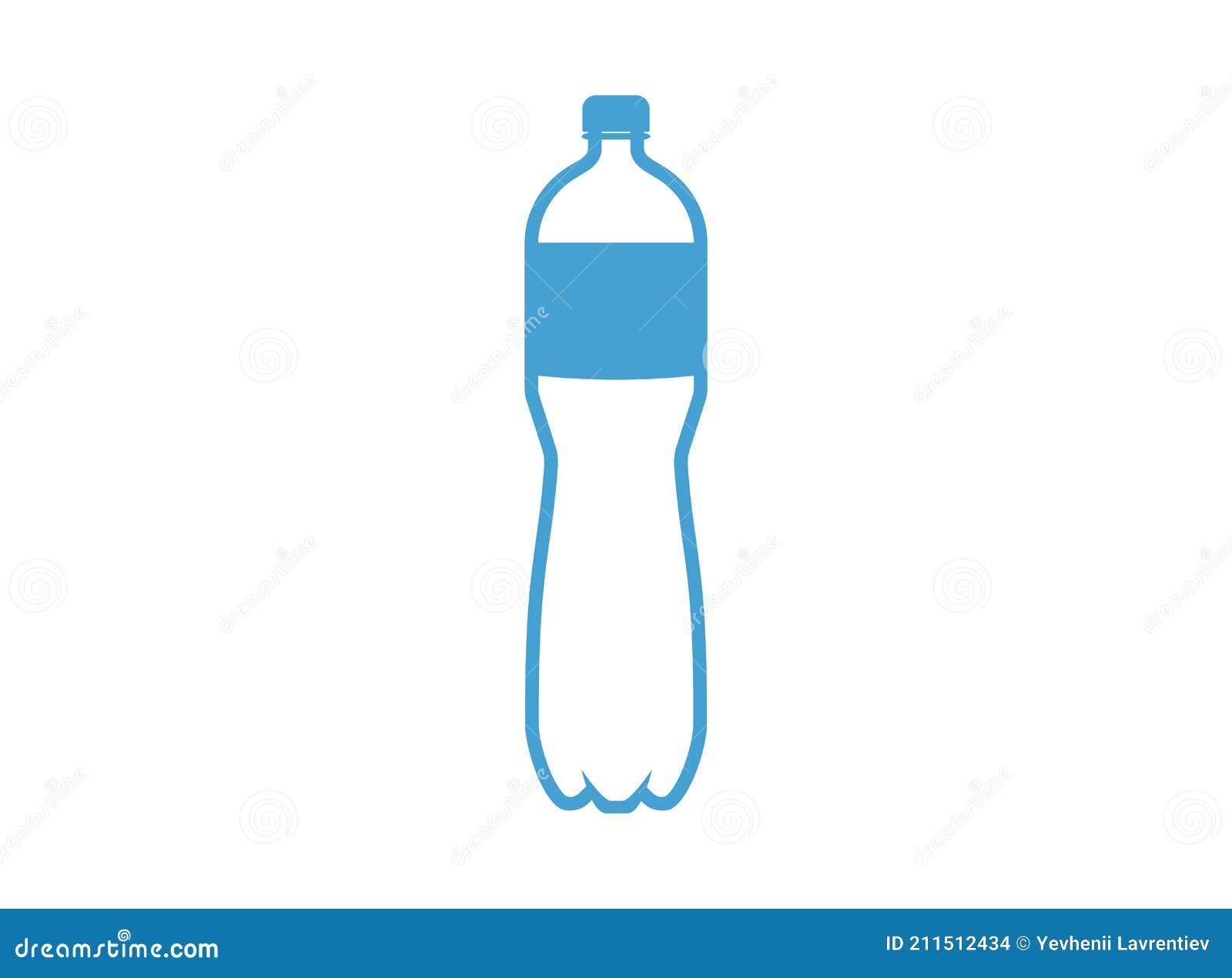 Silhouette Of A 5 Liter Plastic Bottle On A Colored Background. Water ...