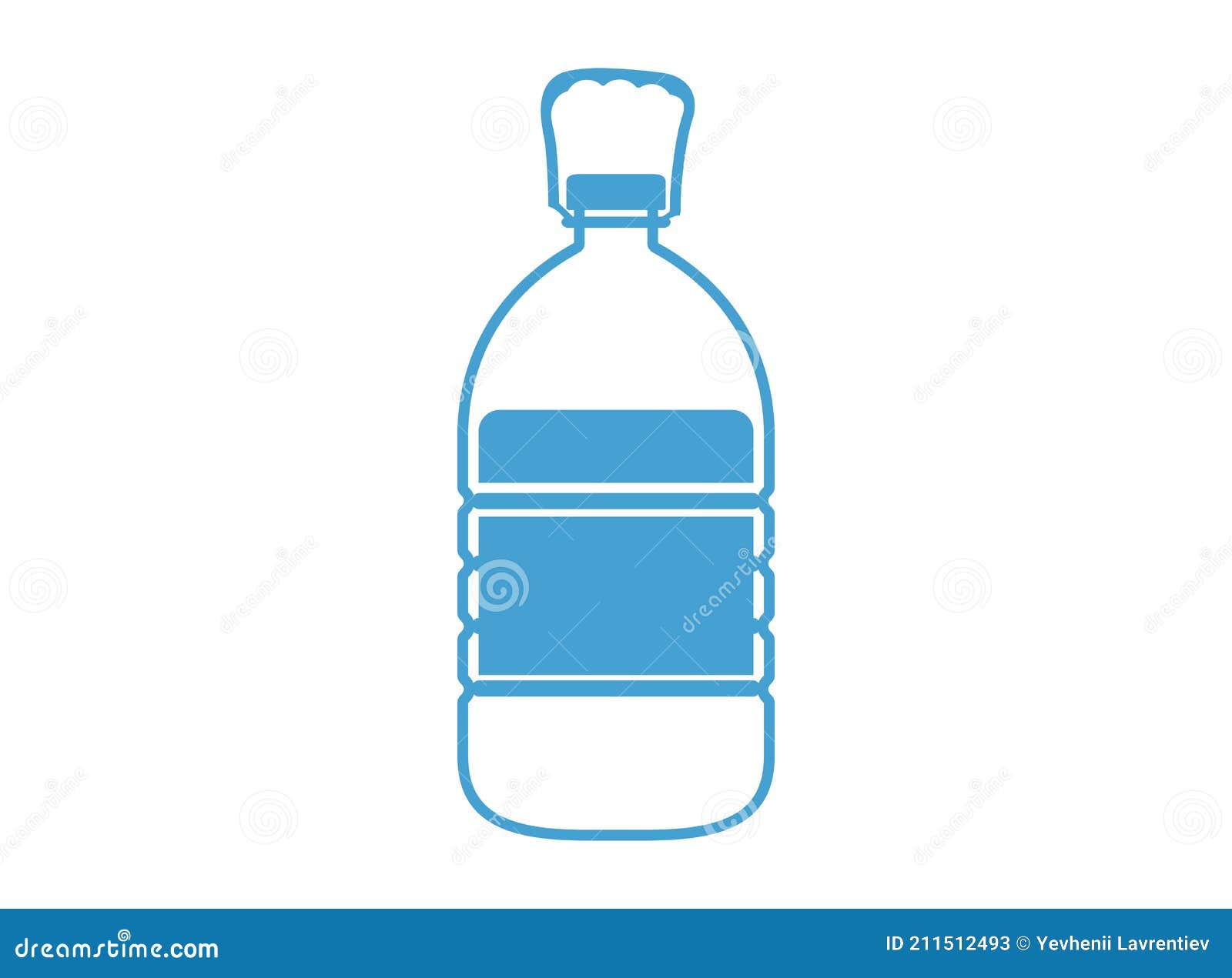 Silhouette of a 5 Liter Plastic Bottle on a White Background. the ...