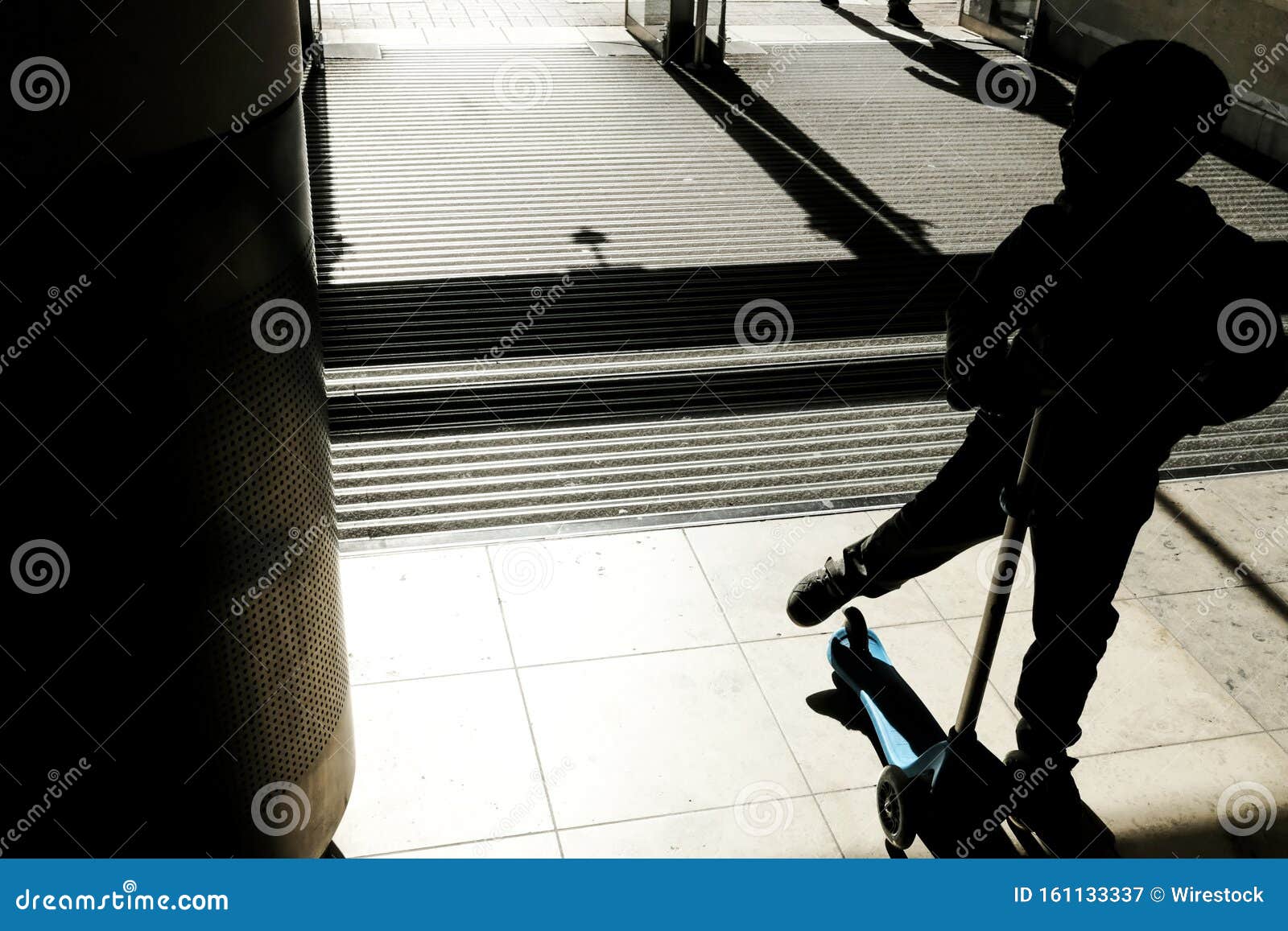 Silhouette of a Little Boy Riding a Scooter during Daytime Stock Image ... Silhouette of a Little Boy Riding a Scooter during Daytime Stock Image ...