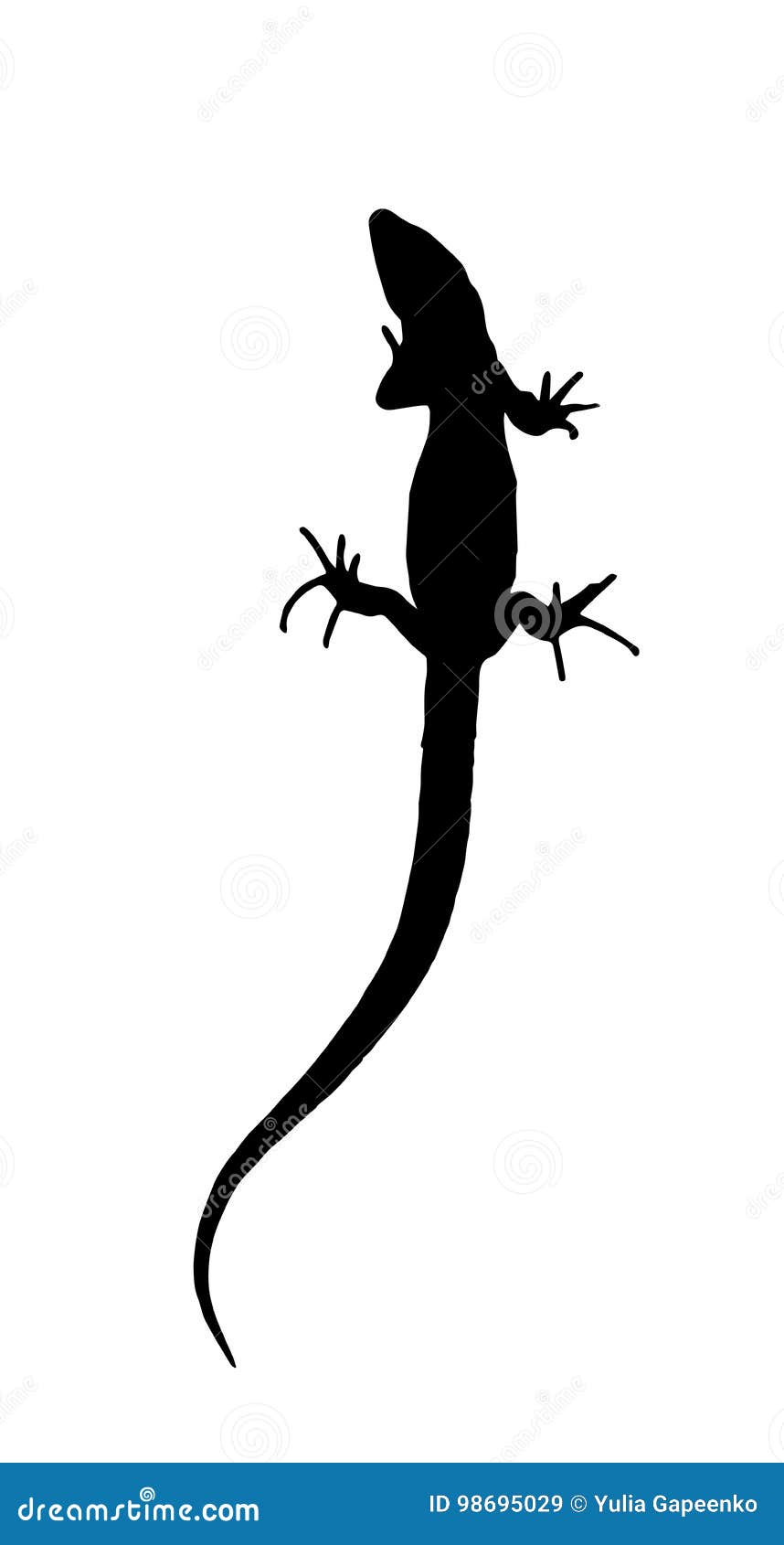 Silhouette Lizard Yin Yang. Isolated Vector Illustration ...