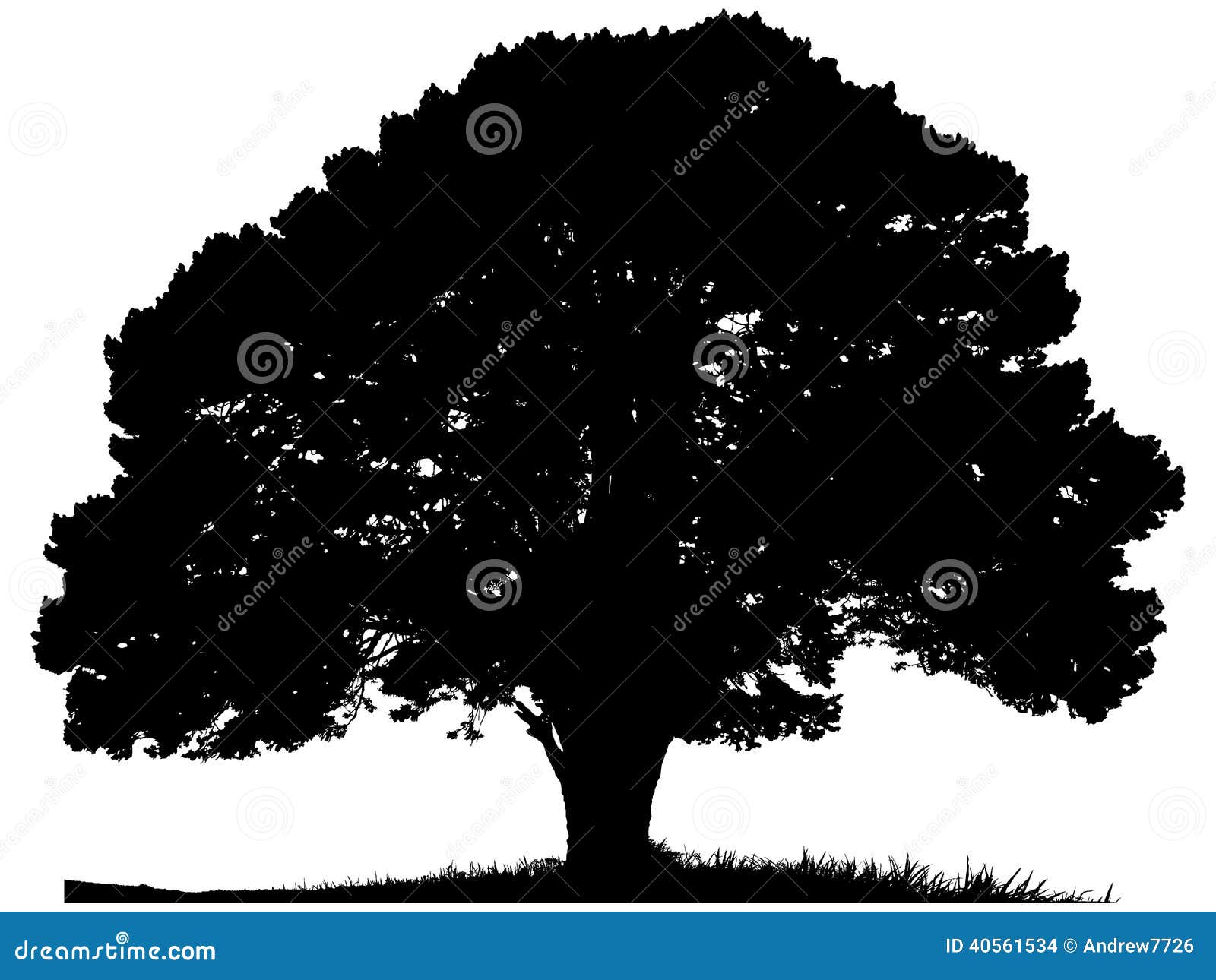 Silhouette of a lone tree stock illustration. Illustration of floral ...