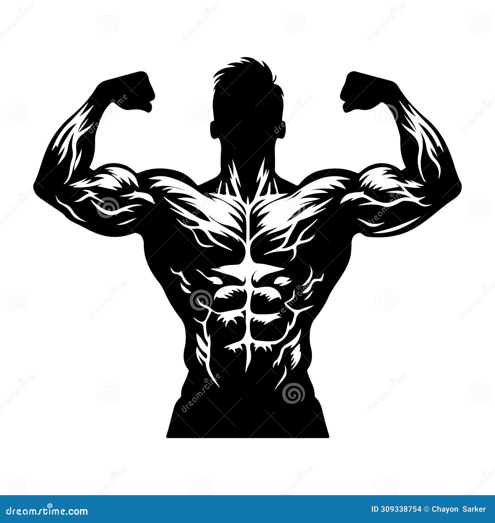 Silhouette of a Macho Vector Illustration Stock Vector - Illustration ...