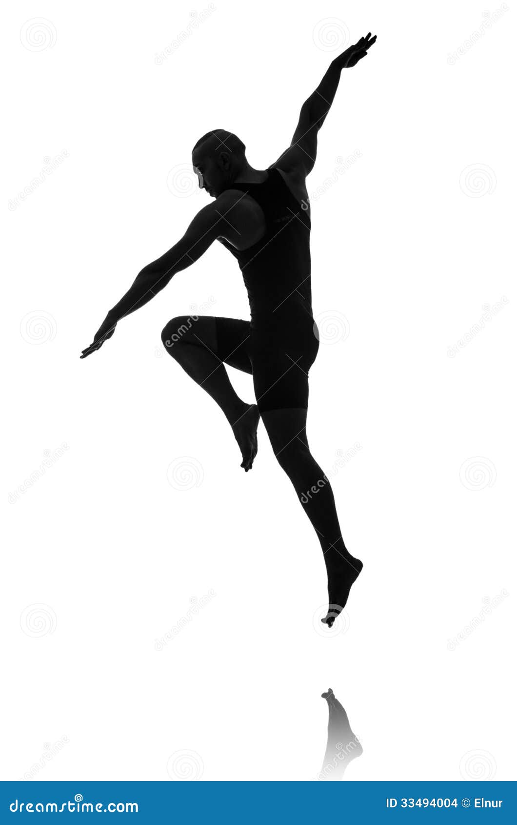 Silhouette of male dancer stock photo. Image of movement - 33494004