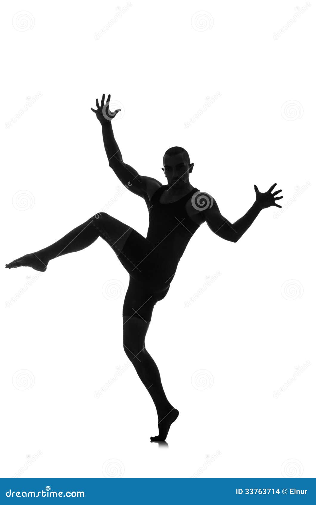 Silhouette of male dancer stock photo. Image of dance - 33763714