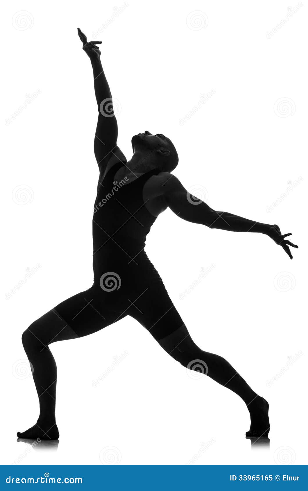 Silhouette of male dancer stock image. Image of isolated - 33965165