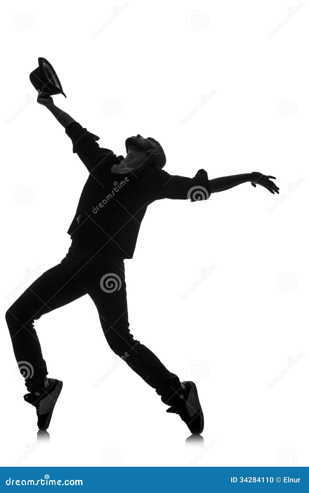 Silhouette of male dancer stock photo. Image of dance - 34284110