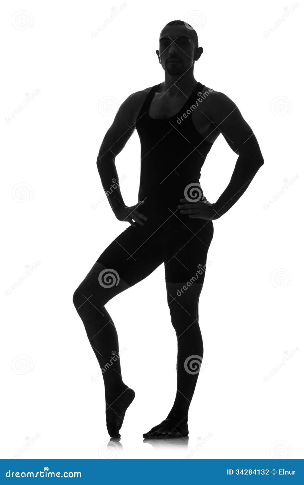 Silhouette of male dancer stock photo. Image of design - 34284132