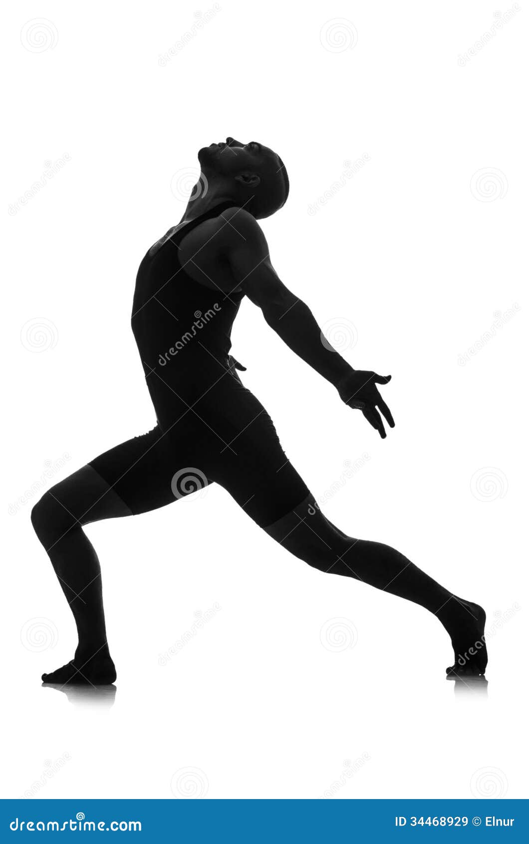 Silhouette of male dancer stock image. Image of discotheque - 34468929