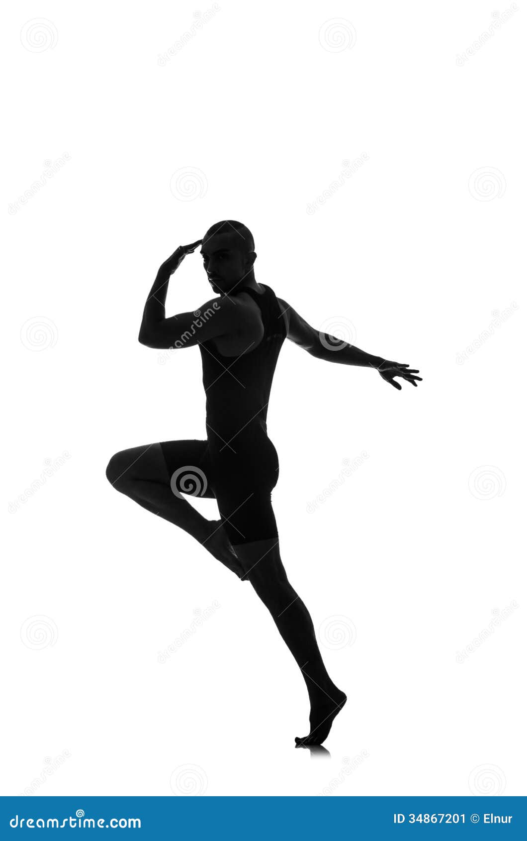 Silhouette of male dancer stock image. Image of happy - 34867201