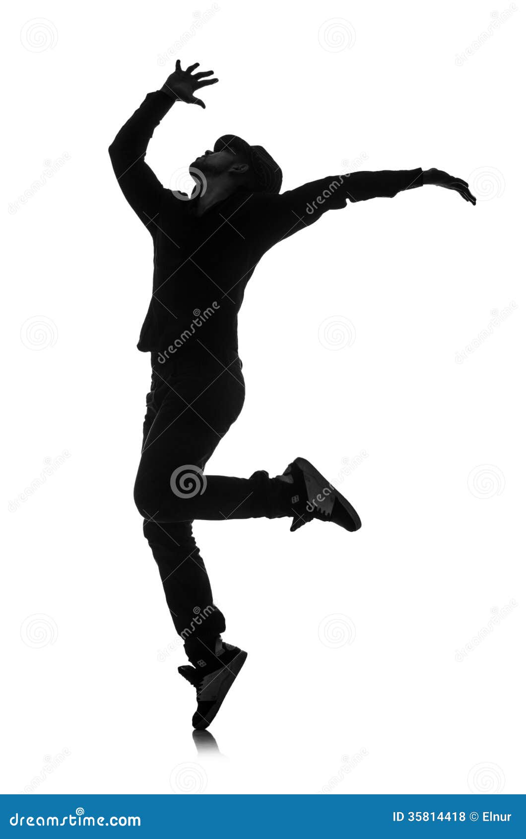 Silhouette of male dancer stock photo. Image of black - 35814418
