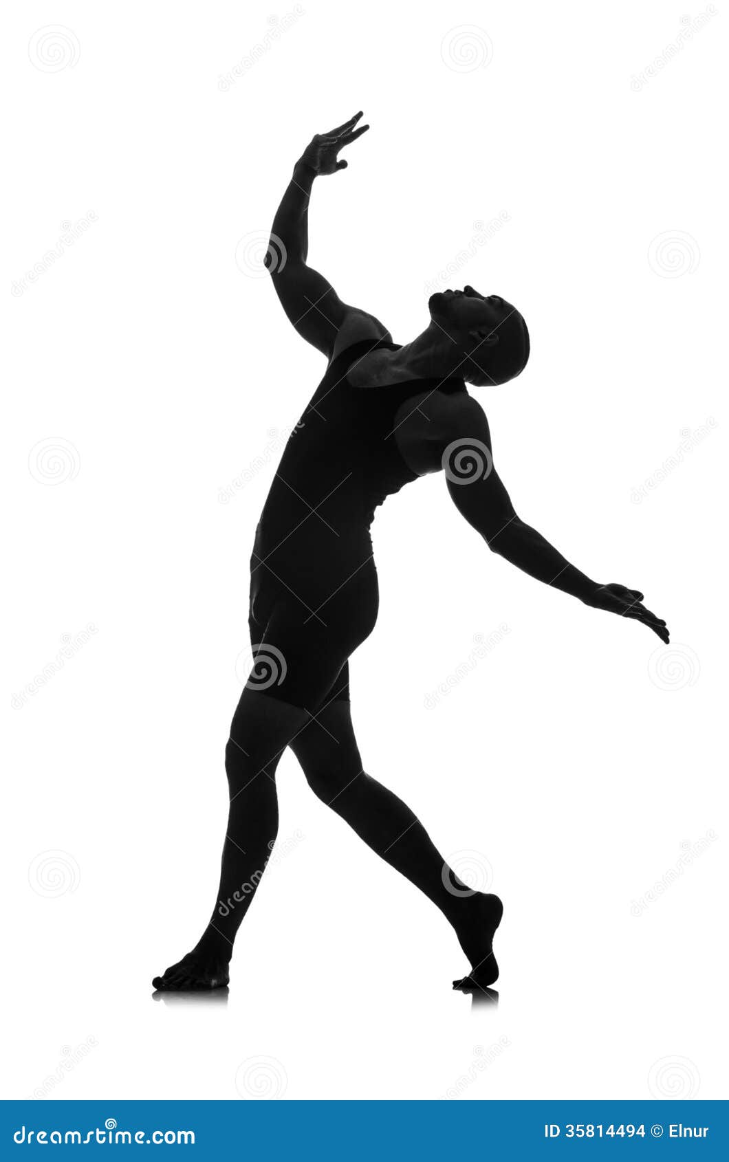 Silhouette of male dancer stock photo. Image of disco - 35814494