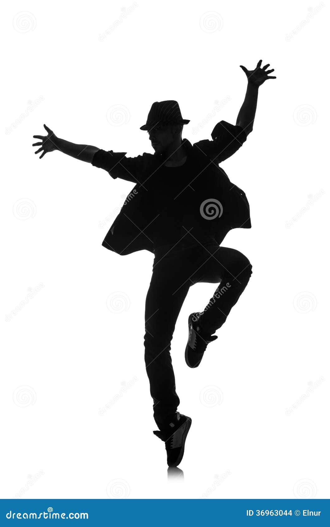 Silhouette of male dancer stock photo. Image of dancer - 36963044