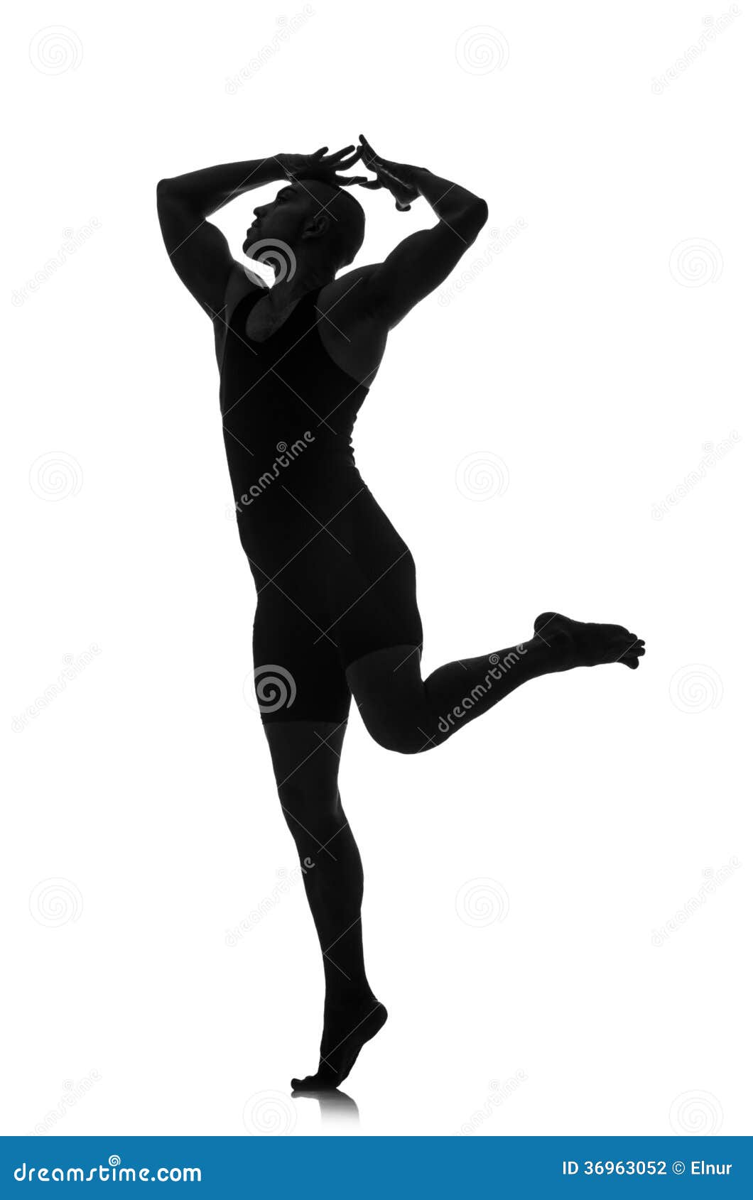 Silhouette of male dancer stock photo. Image of happy - 36963052