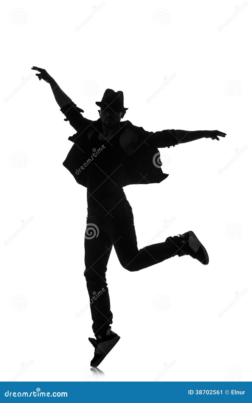 Silhouette of male dancer stock image. Image of body - 38702561