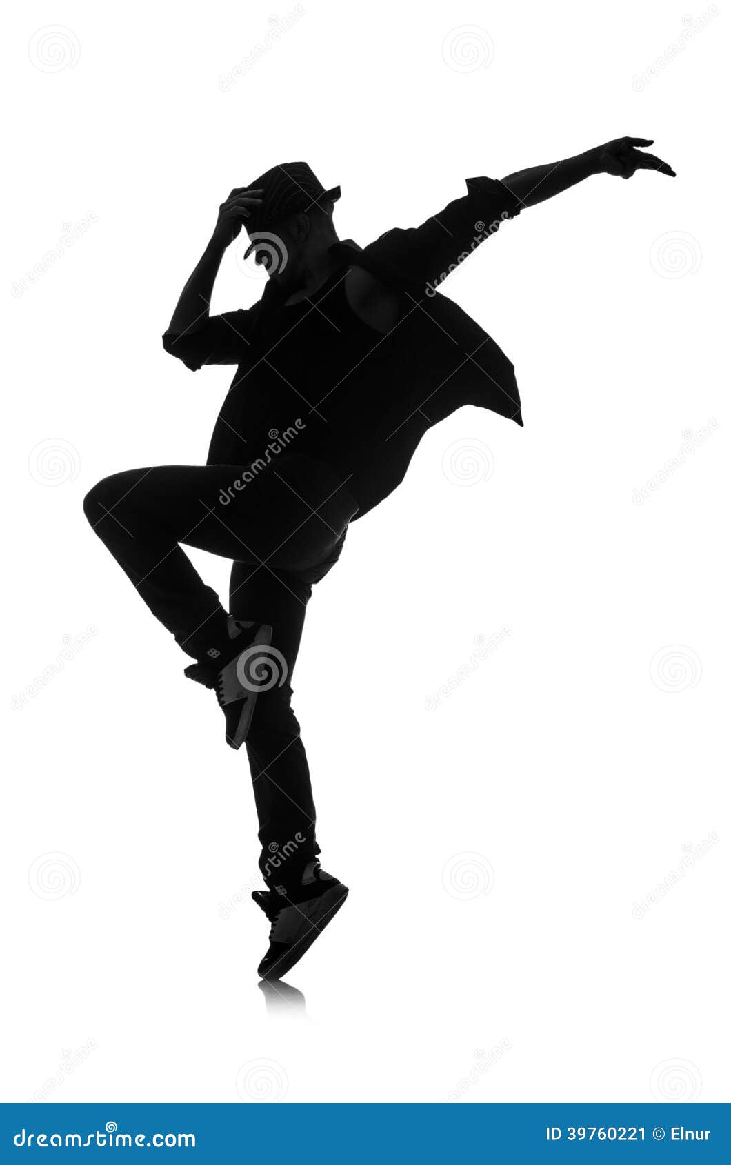 Silhouette Of Male Dancer Royalty-Free Stock Image | CartoonDealer.com ...