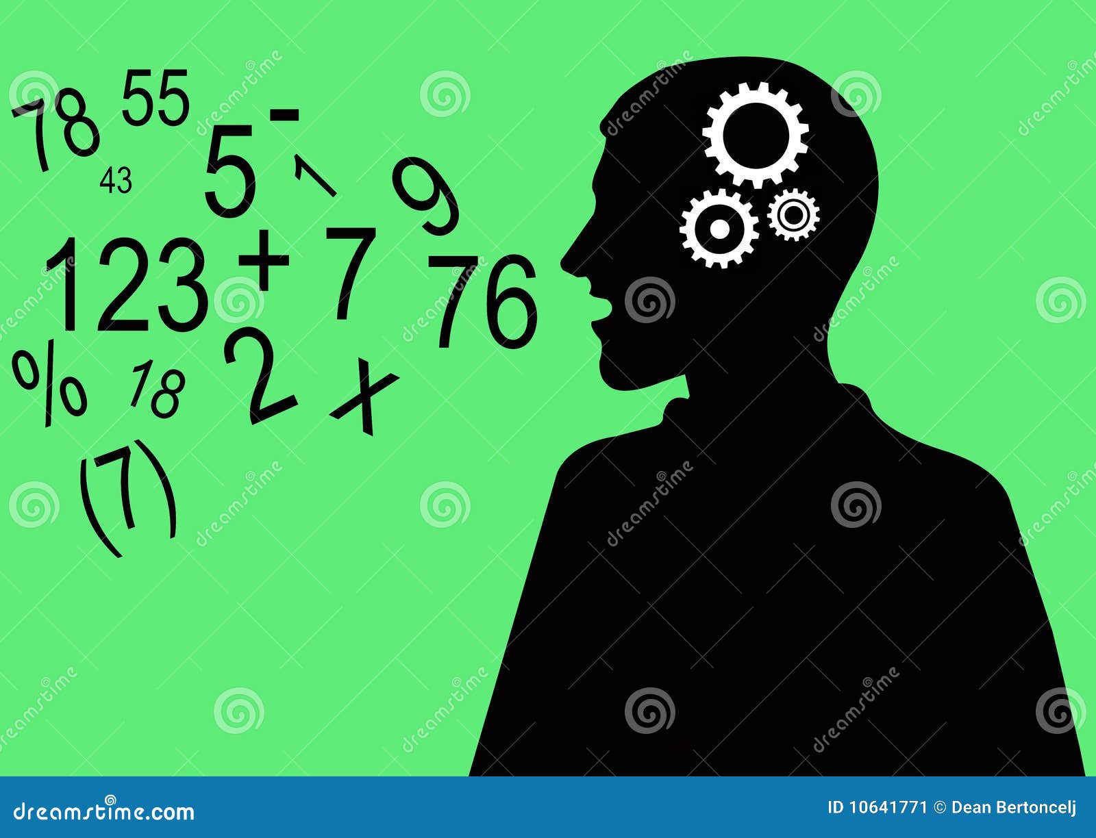 Silhouette of man stock illustration. Illustration of numeric - 10641771