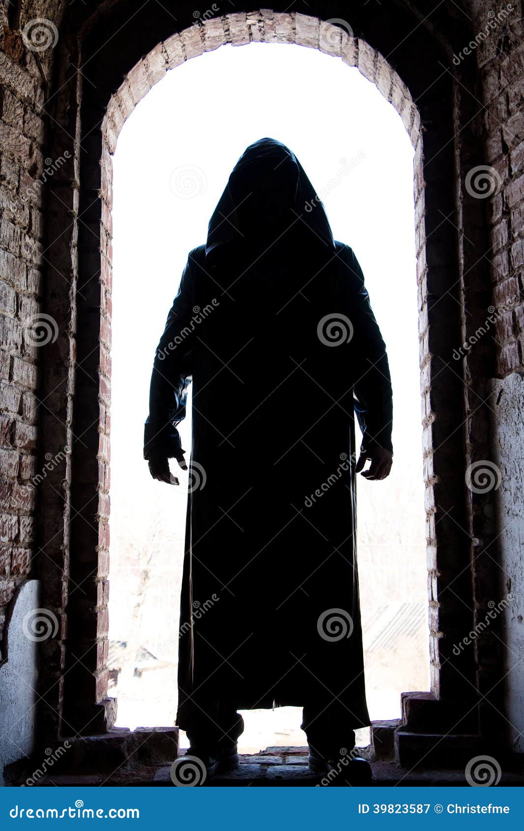 Silhouette of a Man in Arch Stock Image - Image of dark, rock: 39823587
