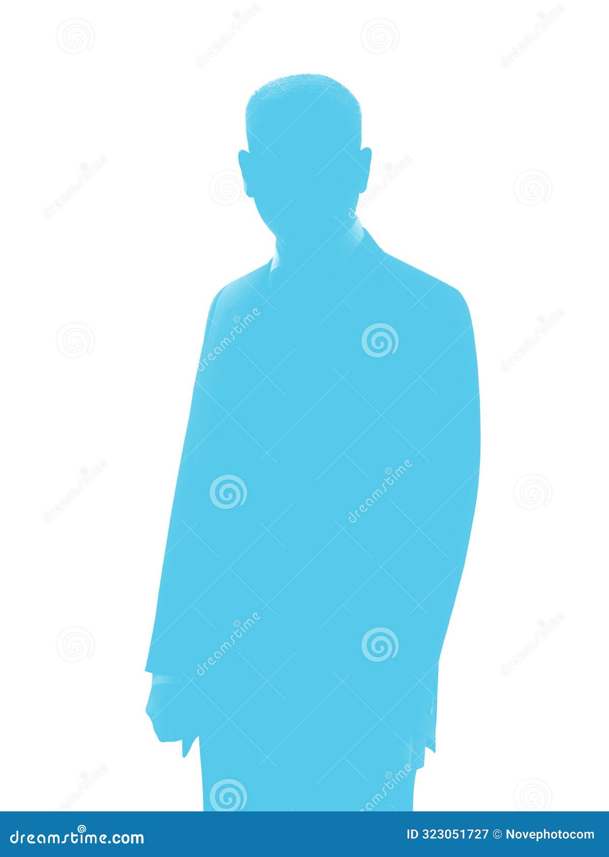 Silhouette of a Man. Avatar is Blue Stock Illustration - Illustration ...