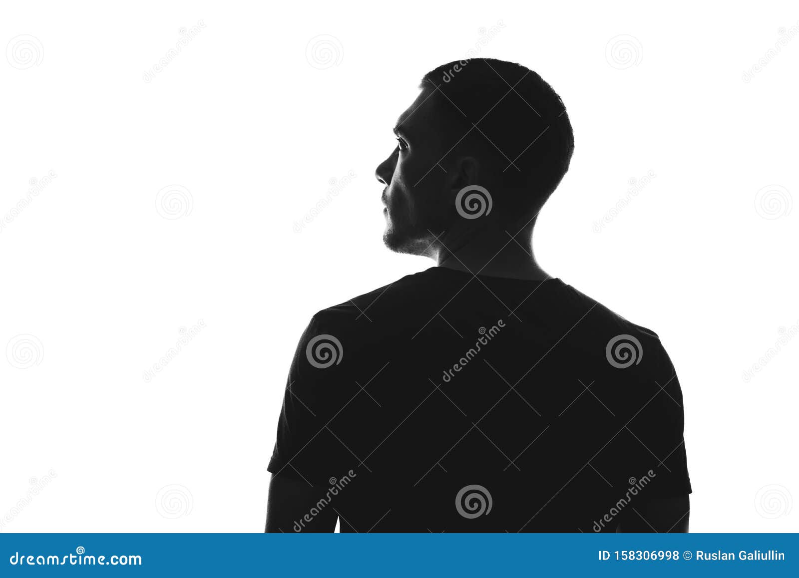 The Silhouette Of The Men Behind The Curtain In The Theater On Stage ...