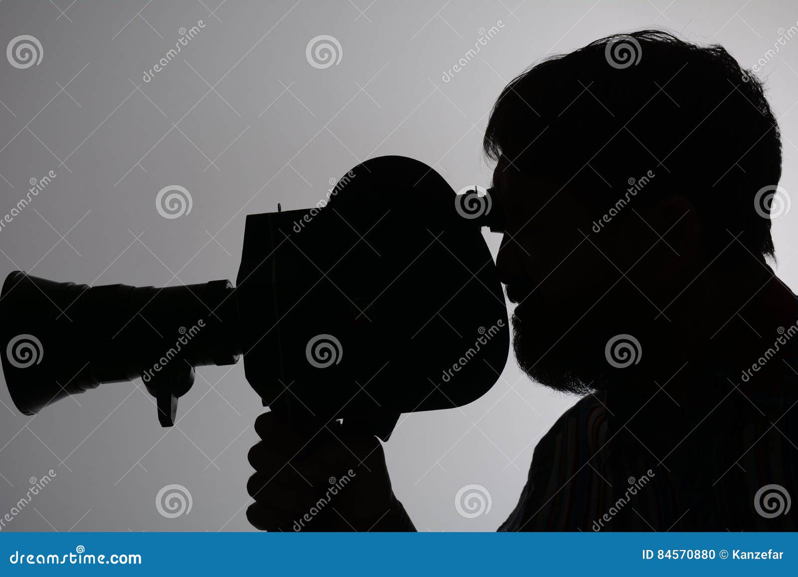 Silhouette of Man Camera Side Stock Photo - Image of filming, clip ...