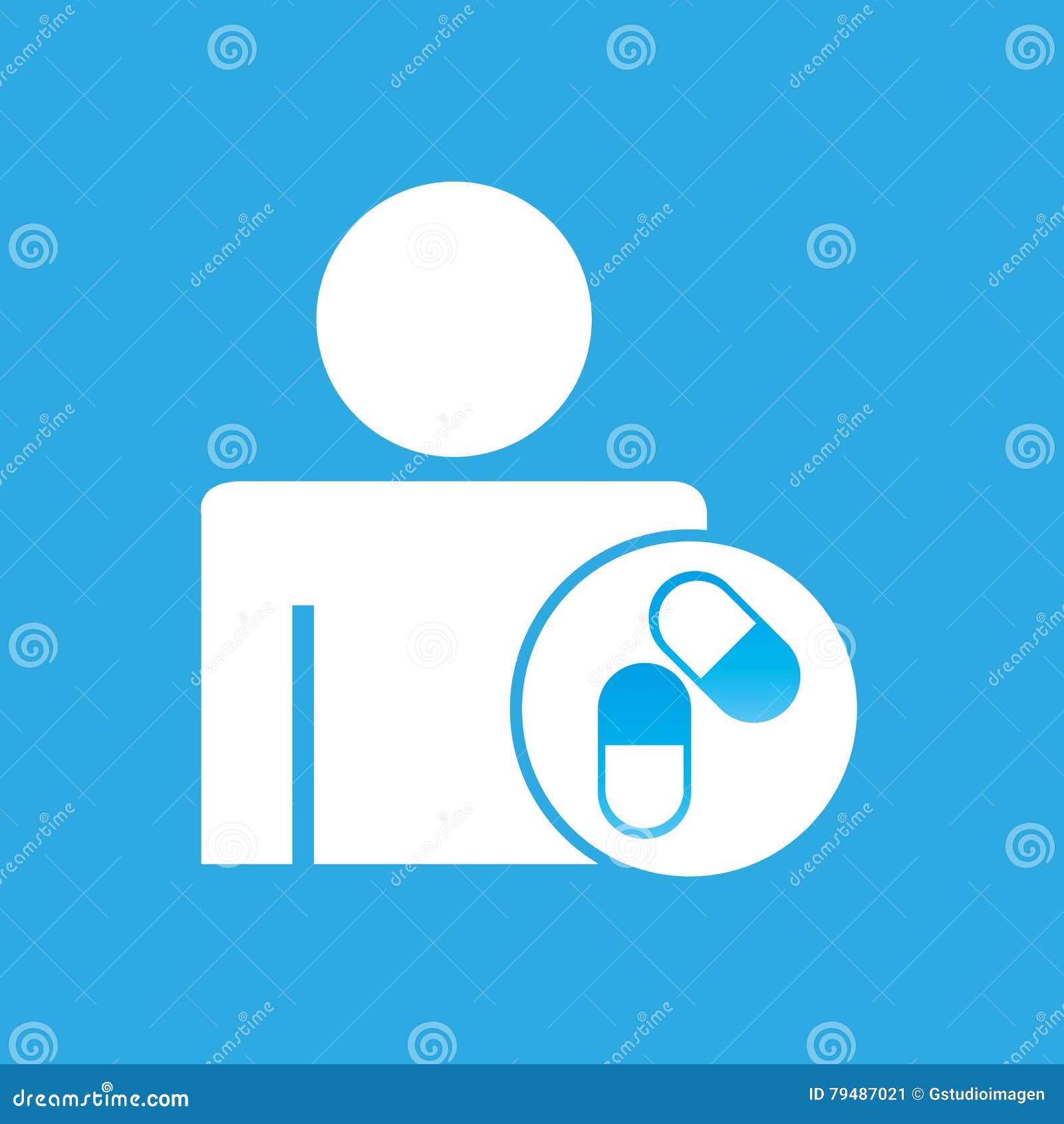 Silhouette Man Capsule Medication Graphic Stock Illustration ...