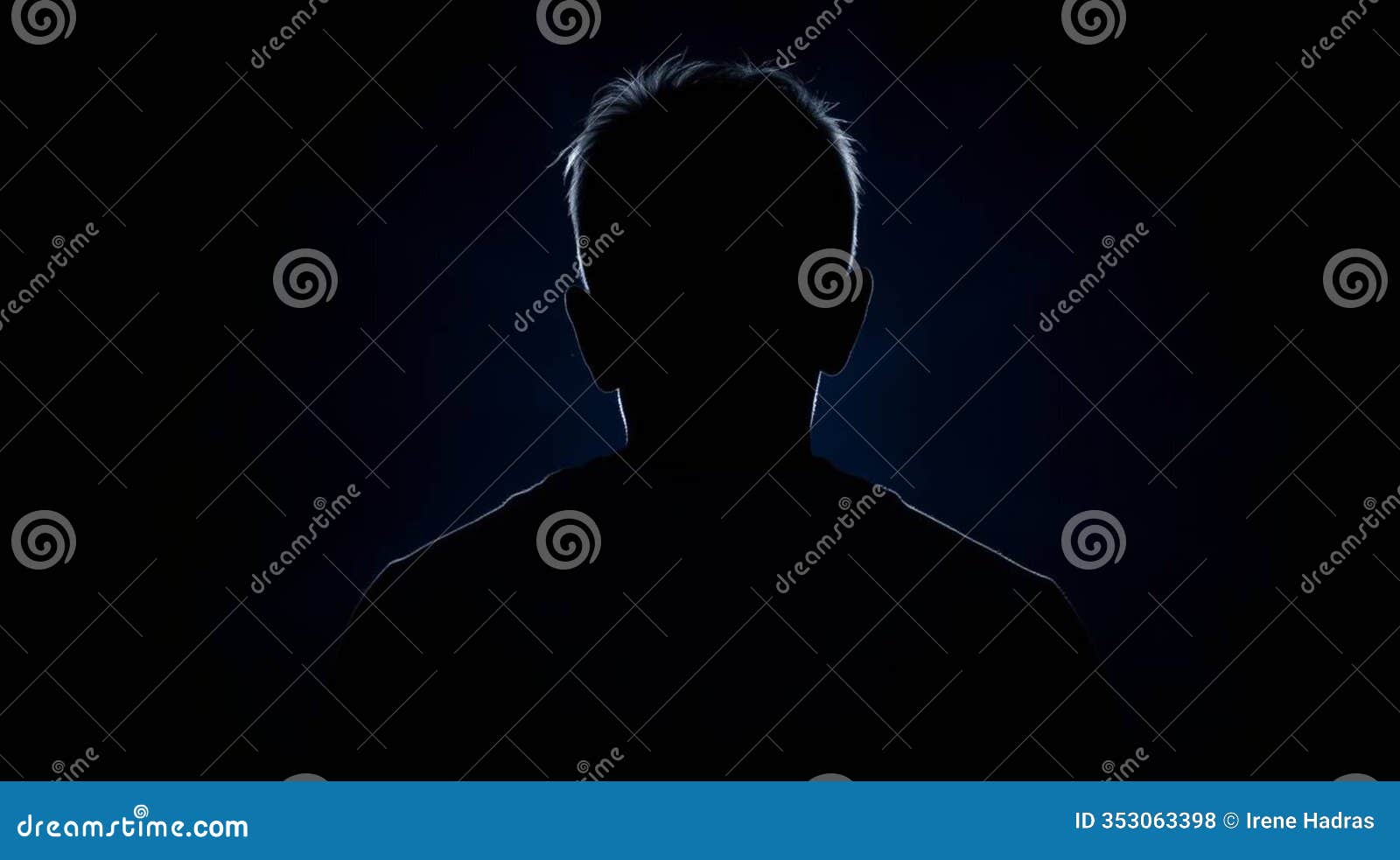 A Silhouette of a Man in the Dark Generated Stock Illustration ...