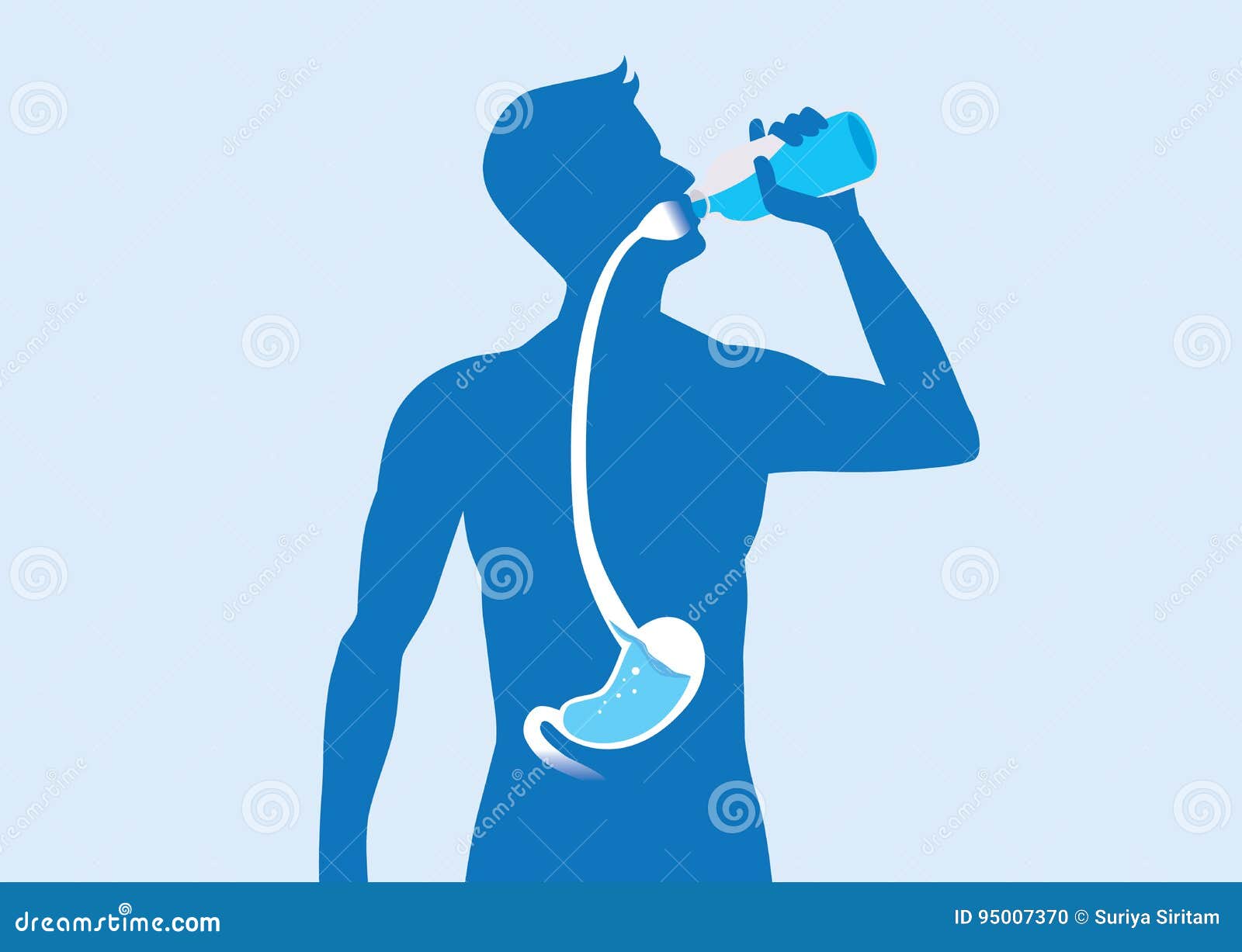 Drinking Water Benefits Healthy Human Body Hydration Man And Woman