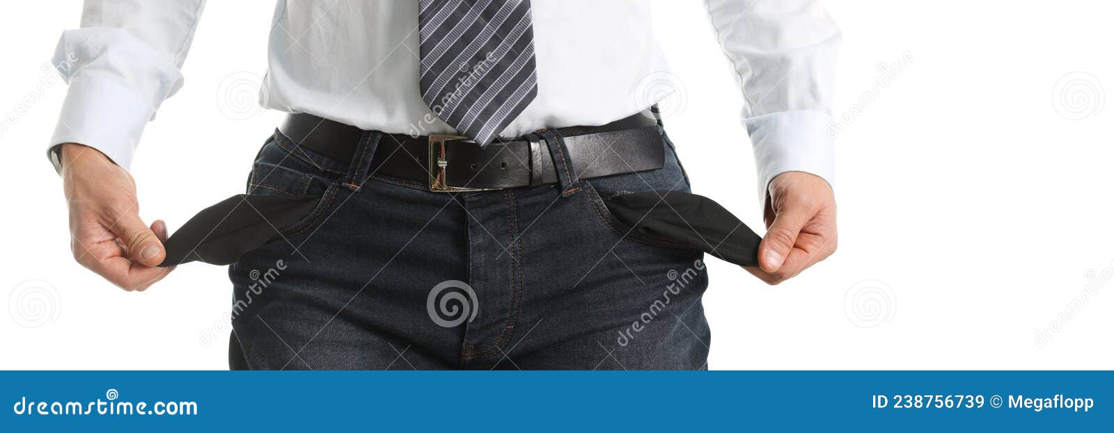 Silhouette of Man with Empty Pockets Inside Out Stock Image - Image of ...