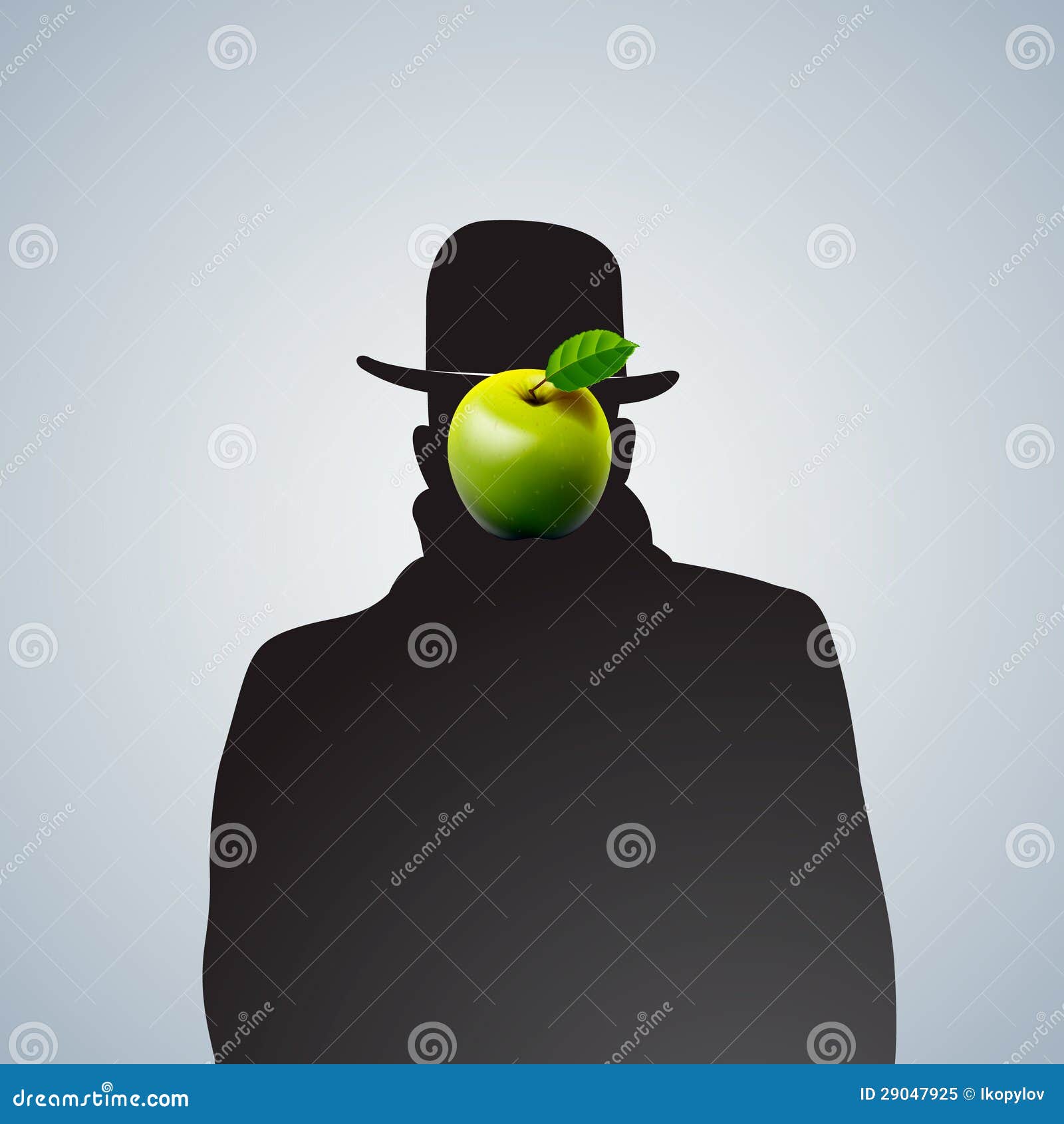 Silhouette of Man with Face Obscure. Stock Illustration - Illustration ...