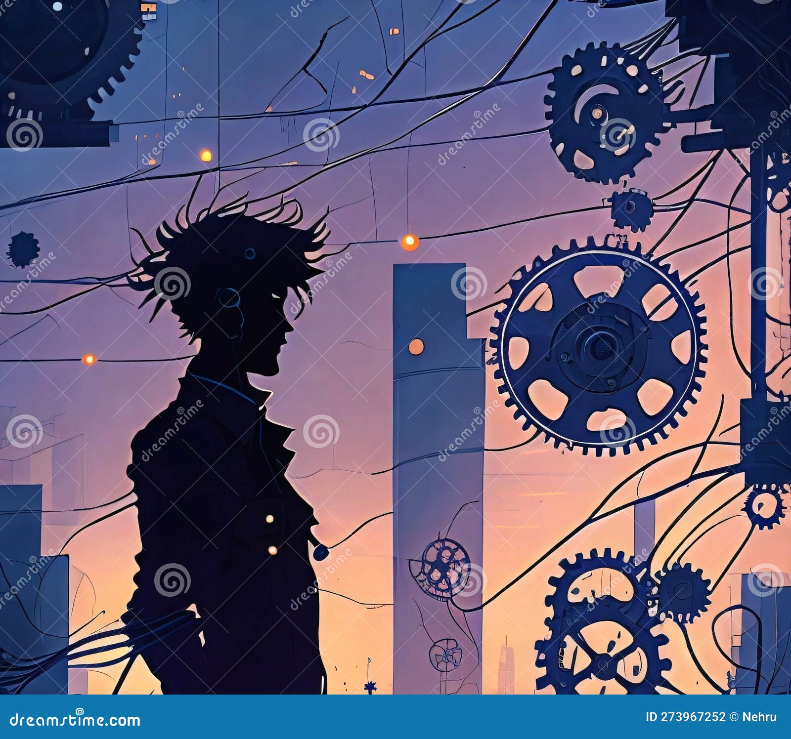 Mechanic Background Cartoon Vector | CartoonDealer.com #4916303