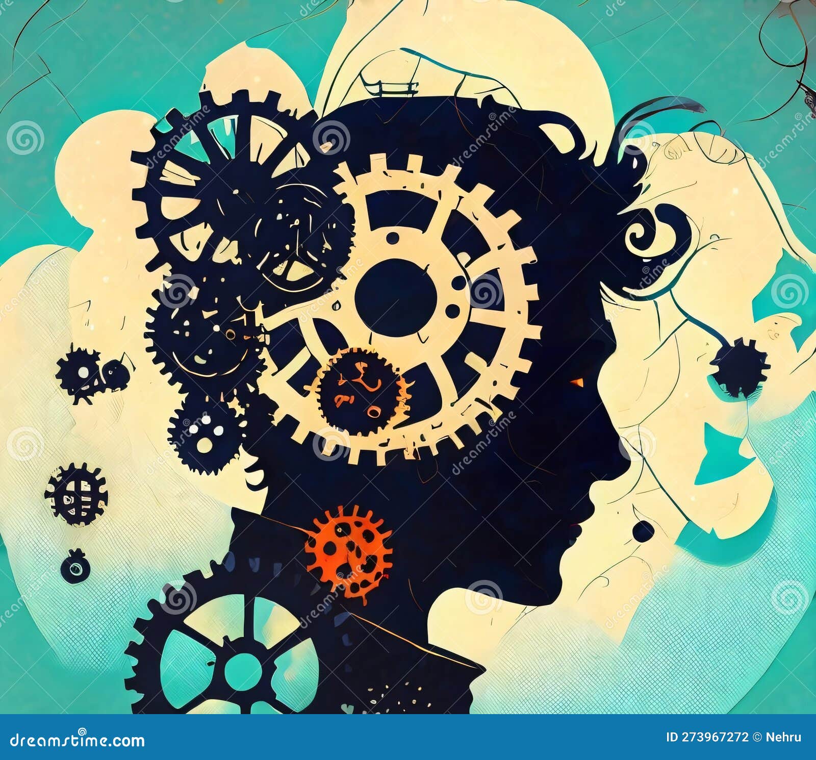 Mechanic Background Cartoon Vector | CartoonDealer.com #4916303