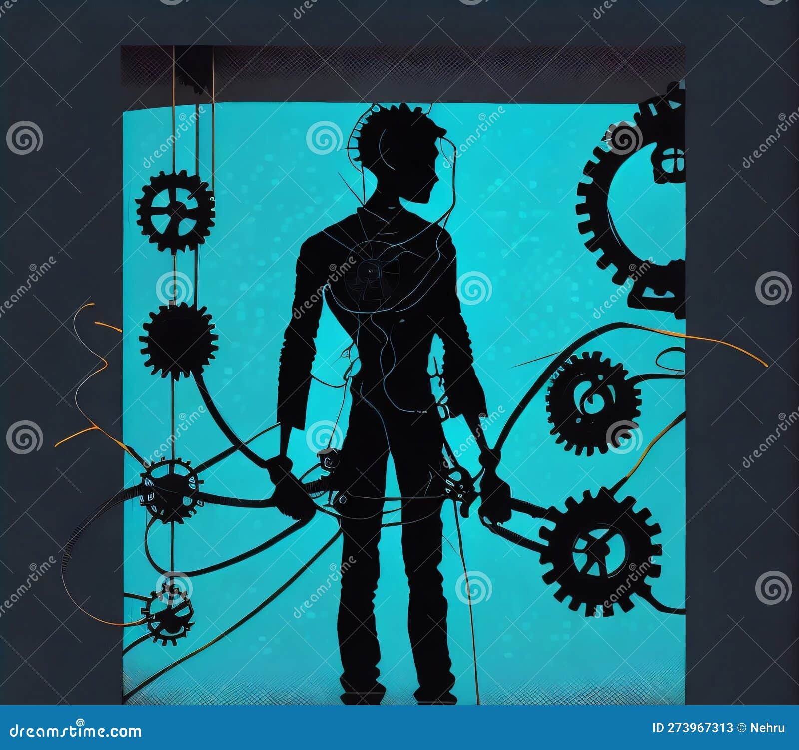 Mechanic Background Cartoon Vector | CartoonDealer.com #4916303