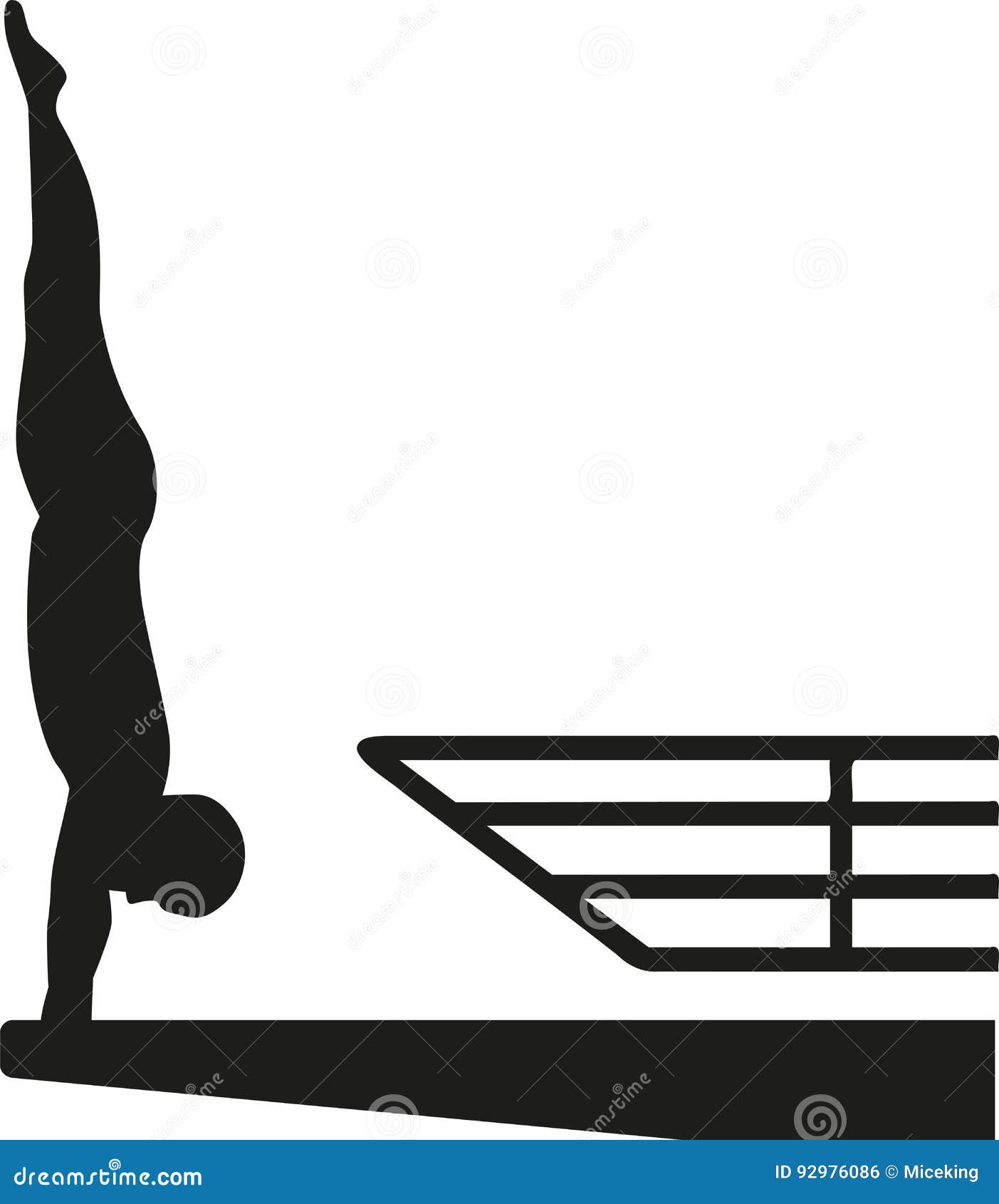 Springboard Diving Silhouette