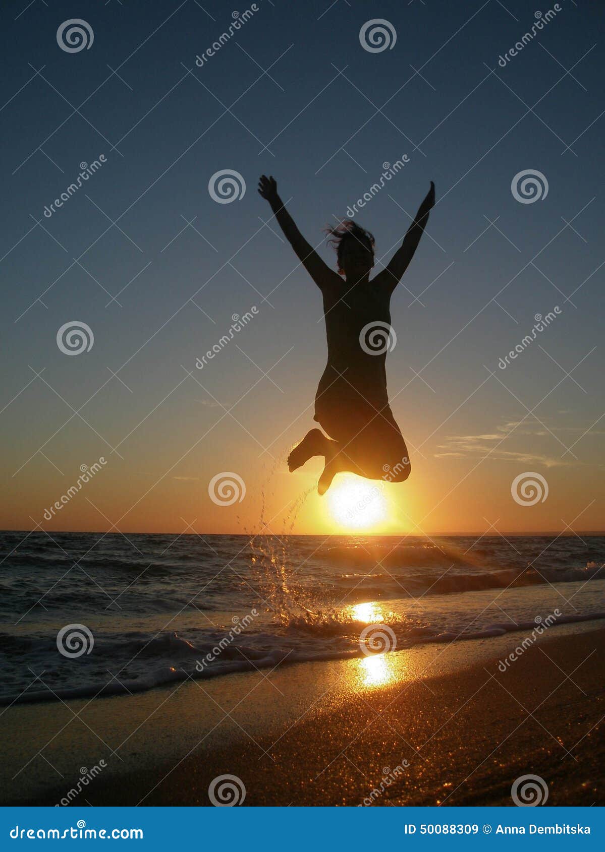 Silhouette of a Man Jumping in the Sunset Stock Image - Image of legs ...
