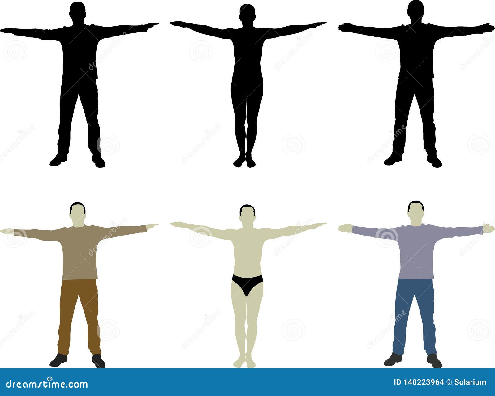 Man stock vector. Illustration of open, bare, naked - 140223964