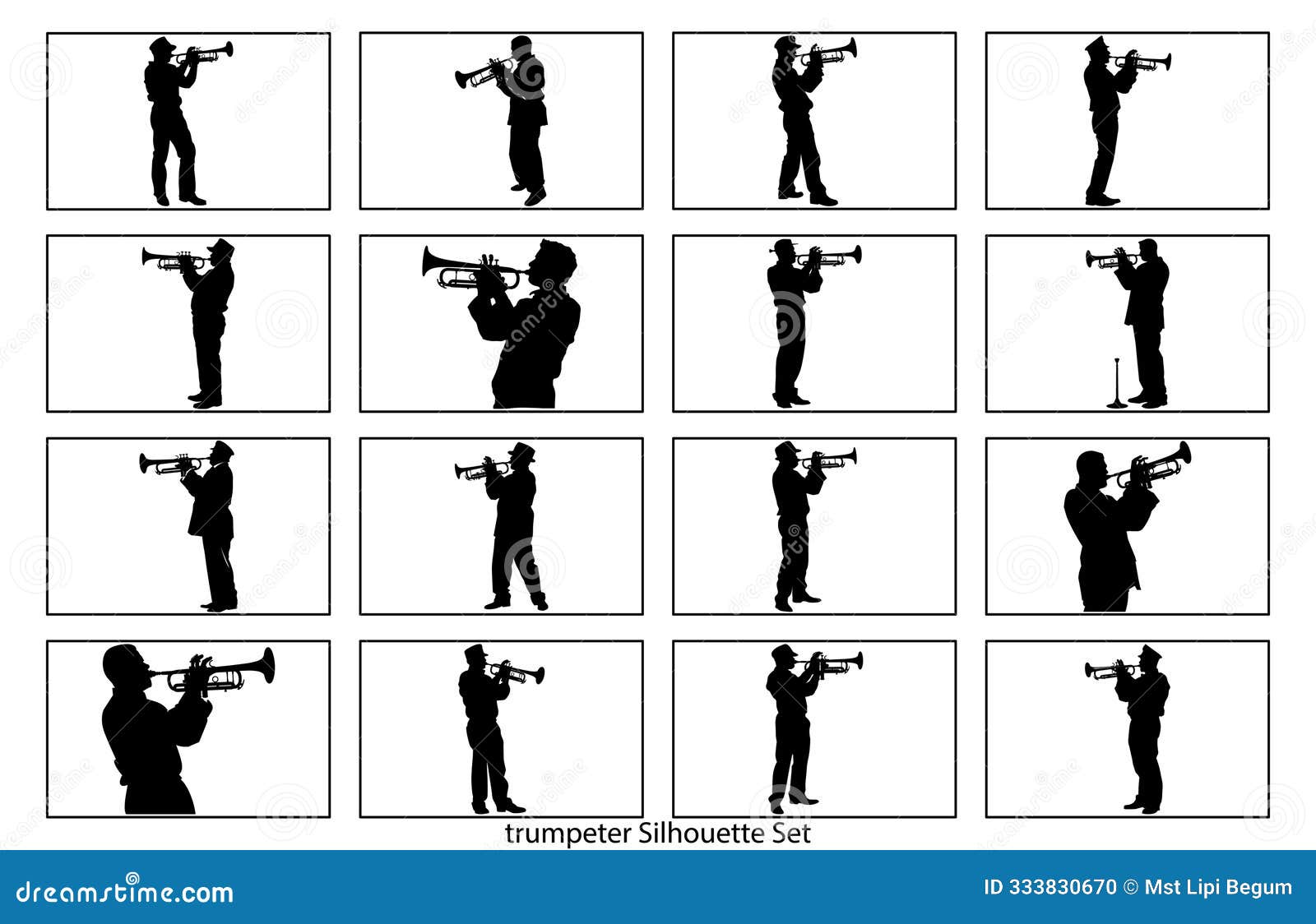 Silhouette of Man Playing Trumpet, Trumpet Player Silhouette Stock ...