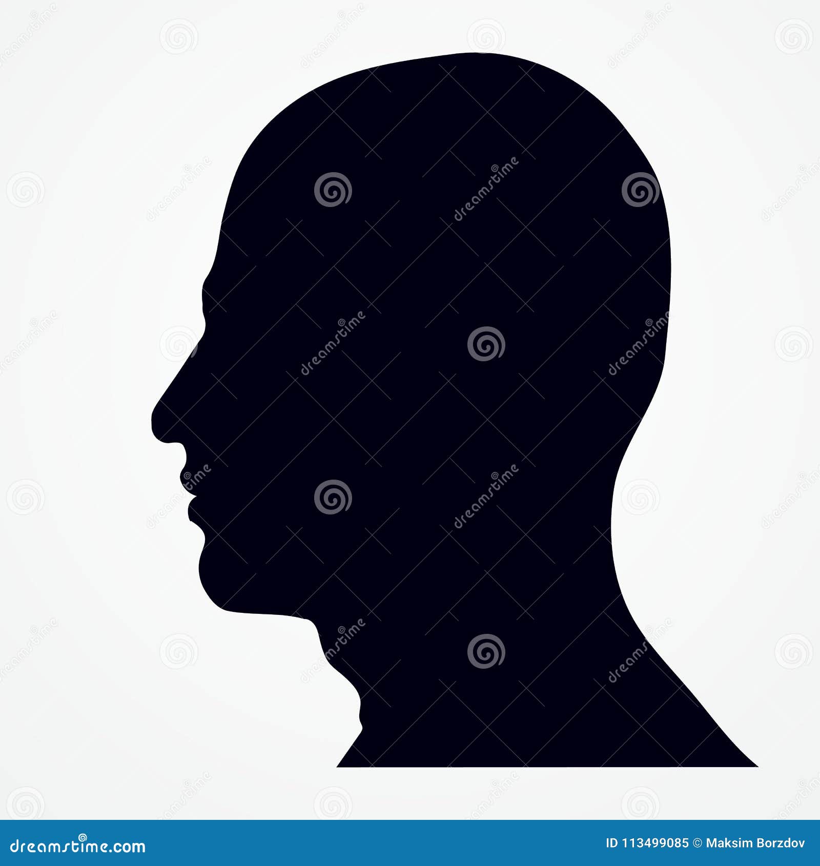 Silhouette Man Head