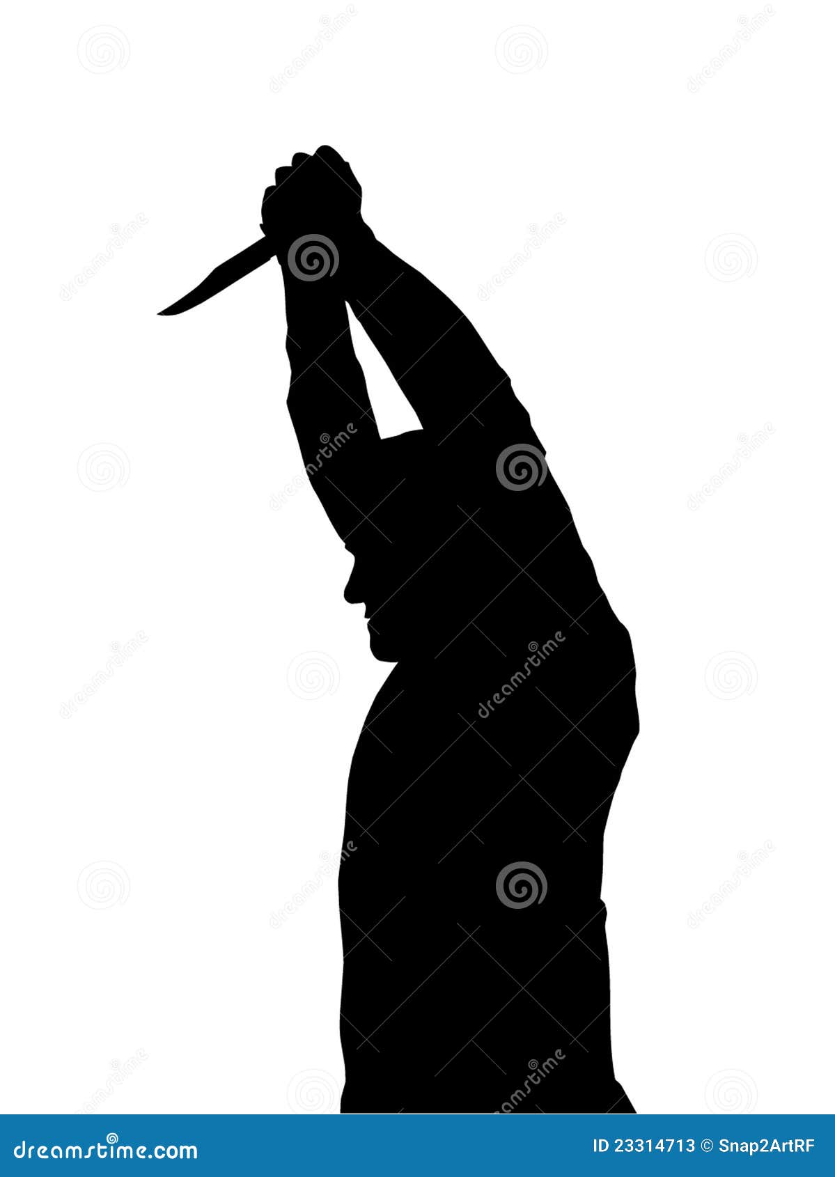 Knife Stabbing Into Hand With Graph Down Cartoon Vector | CartoonDealer ...