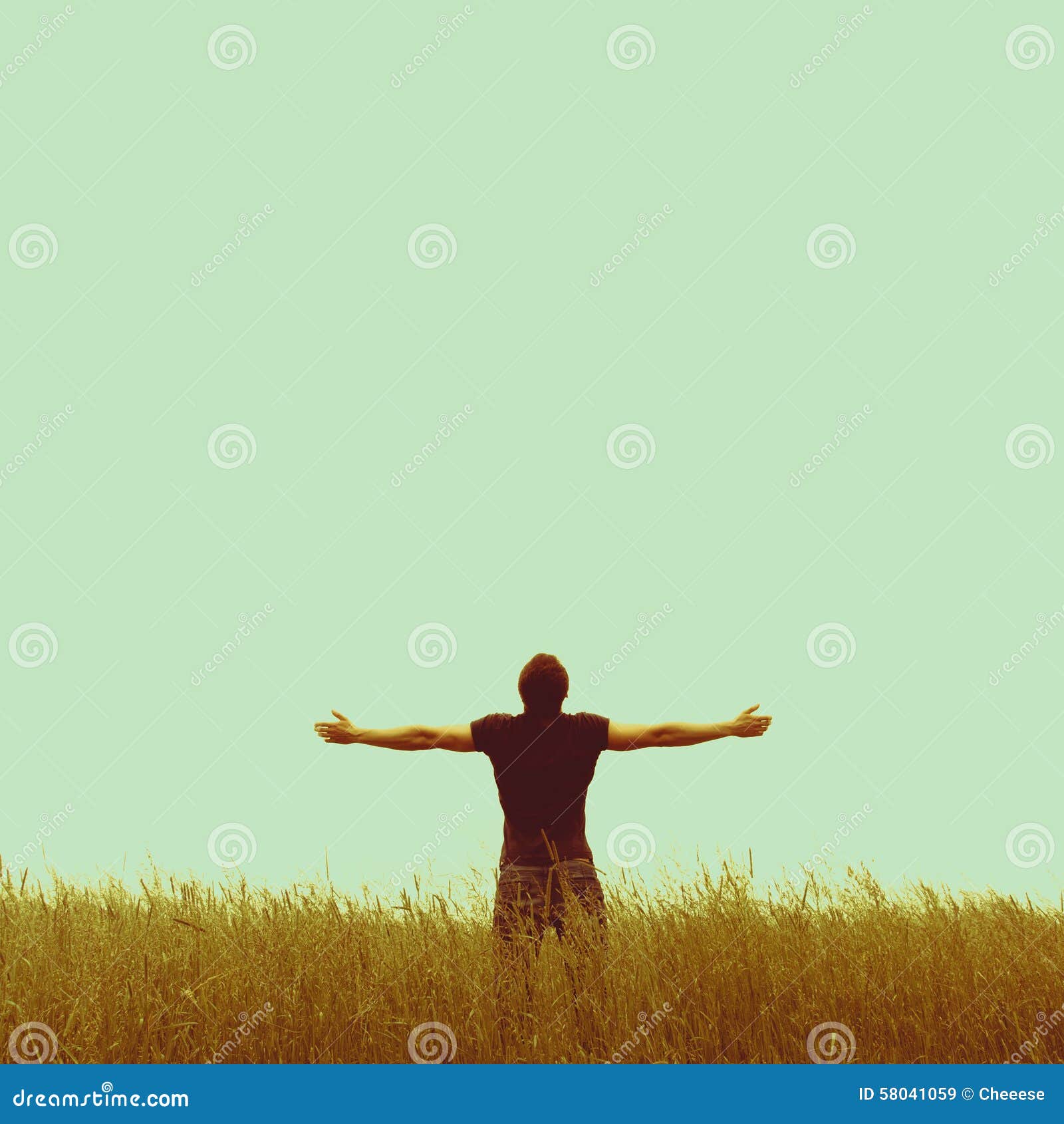 Silhouette of Man Standing on an Empty Background Stock Image - Image ...