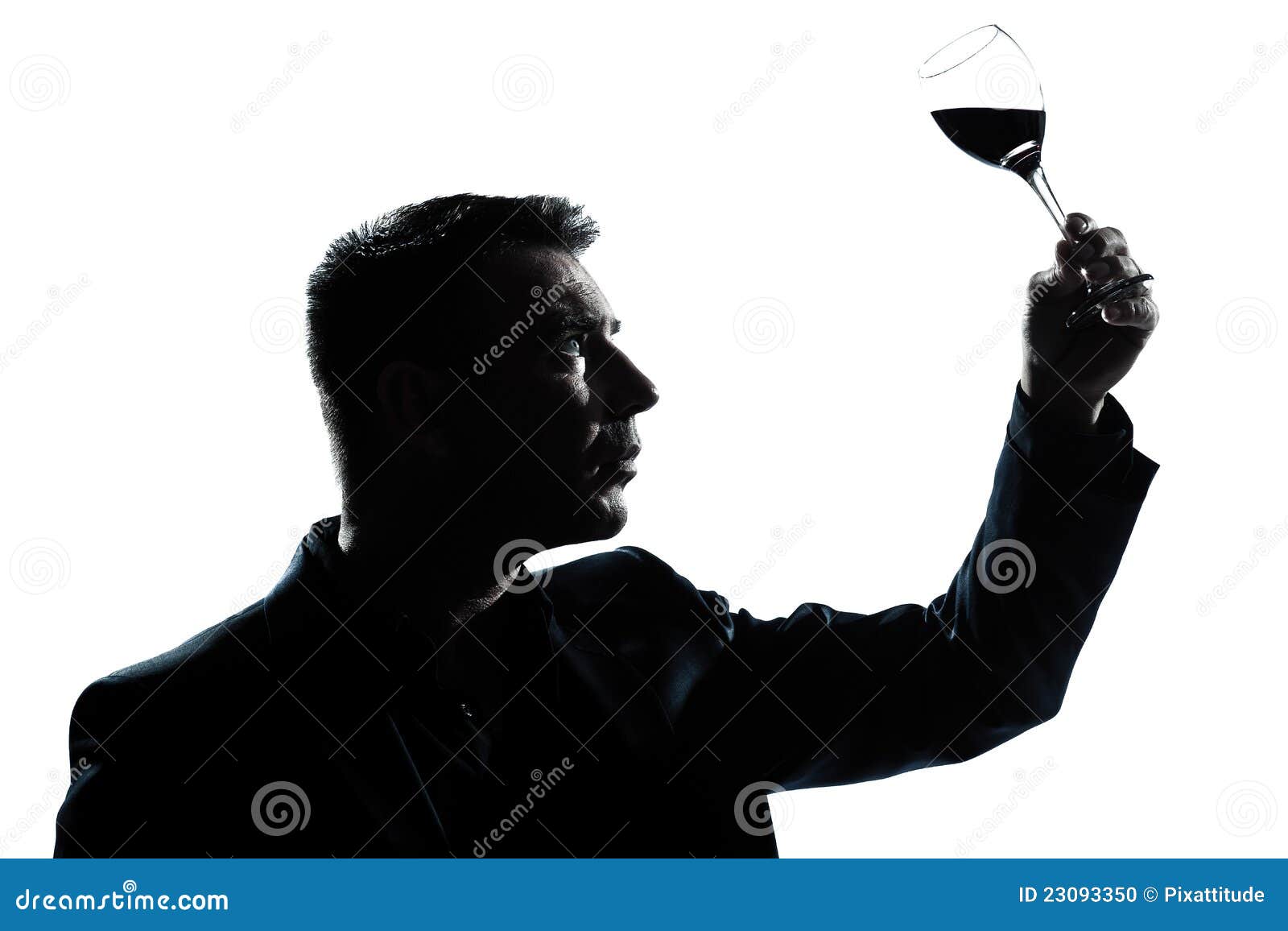 People Drinking Wine Silhouette