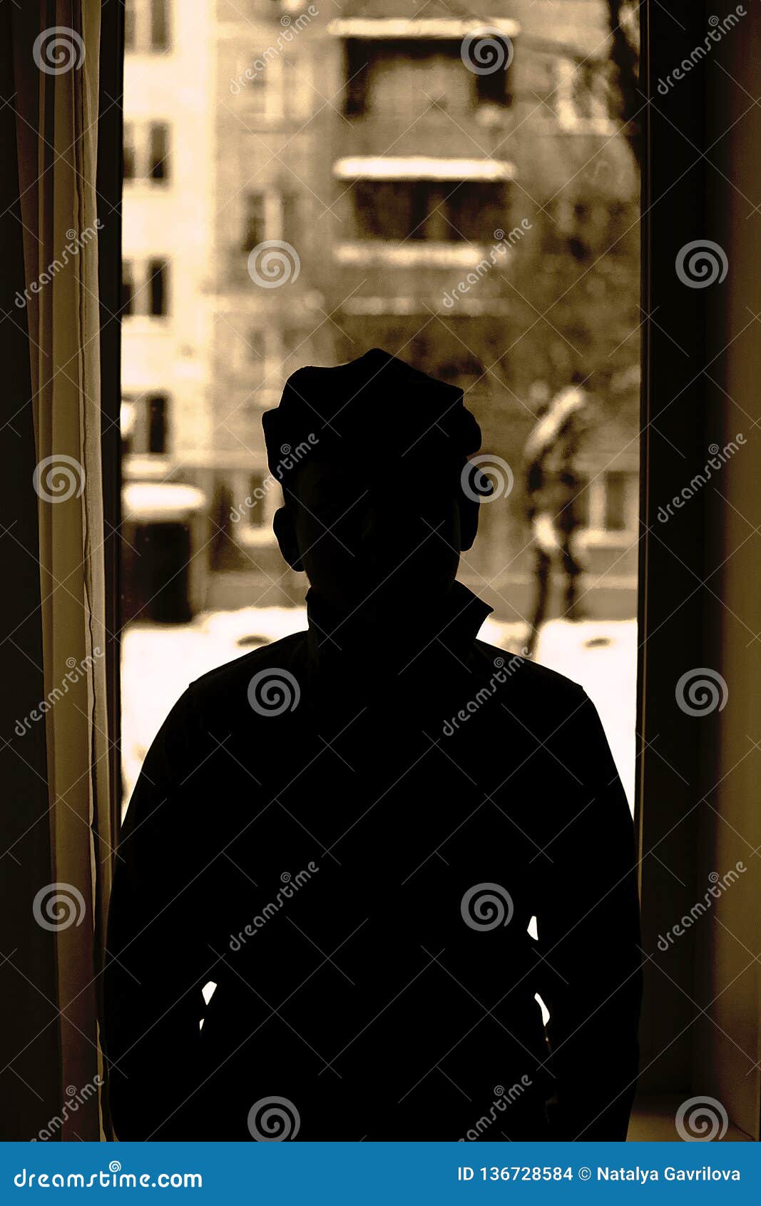 Silhouette Man Window Stock Photos - Download 4,555 Royalty Free Photos