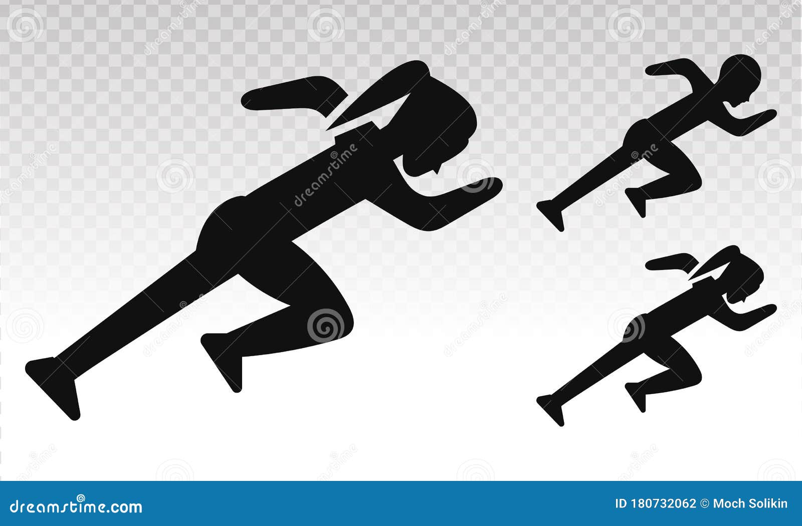 Man Running Sprinting Stick Figure Run Sprint Jog Jogging Black And