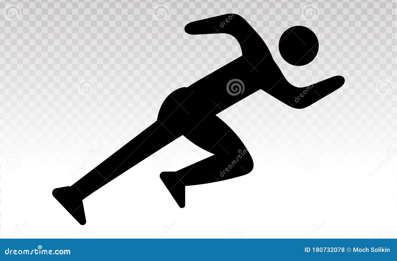 Man Running Sprinting Stick Figure Run Sprint Jog Jogging Black And