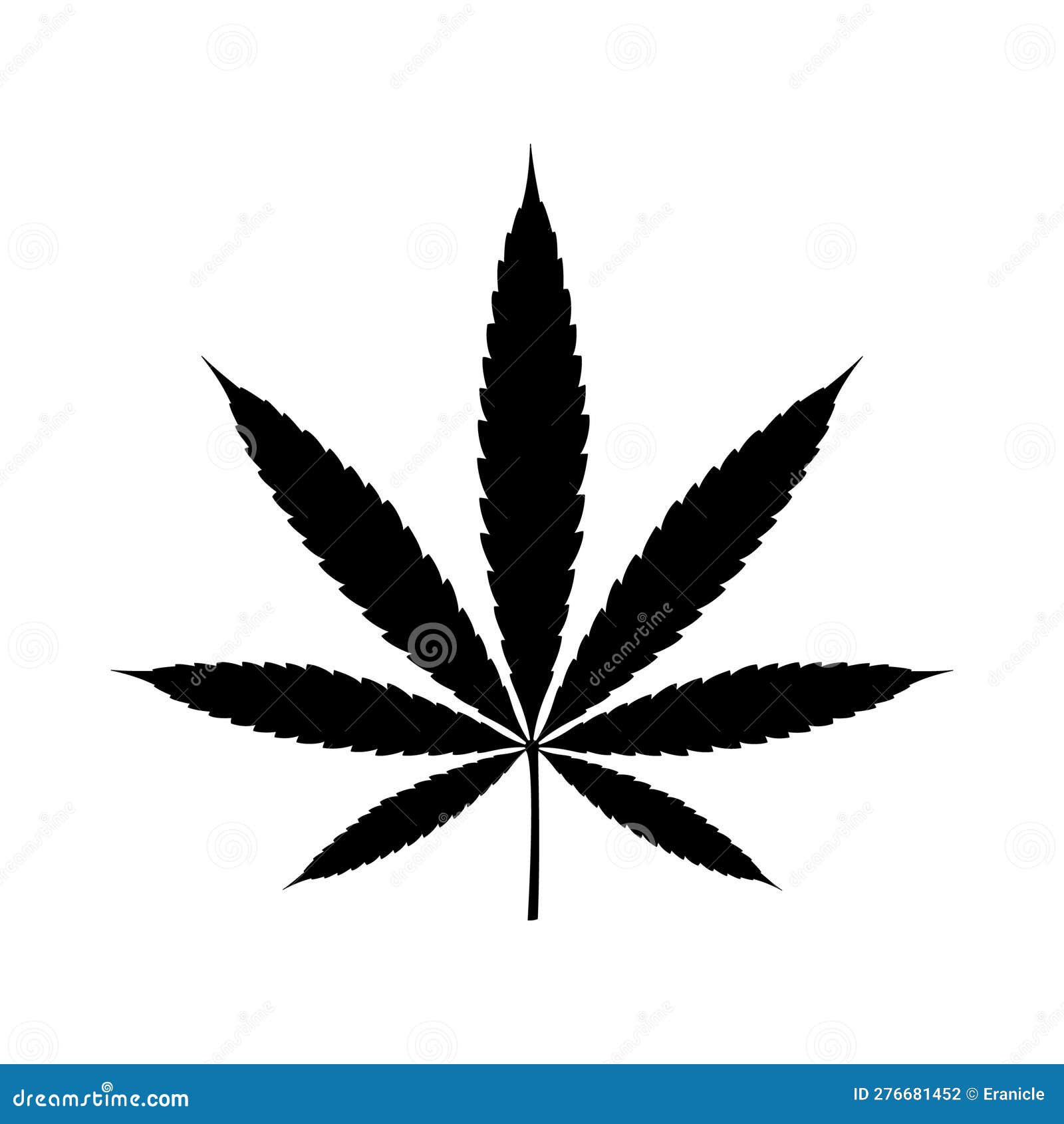 Silhouette of Marijuana Leaf Stock Vector - Illustration of design ...