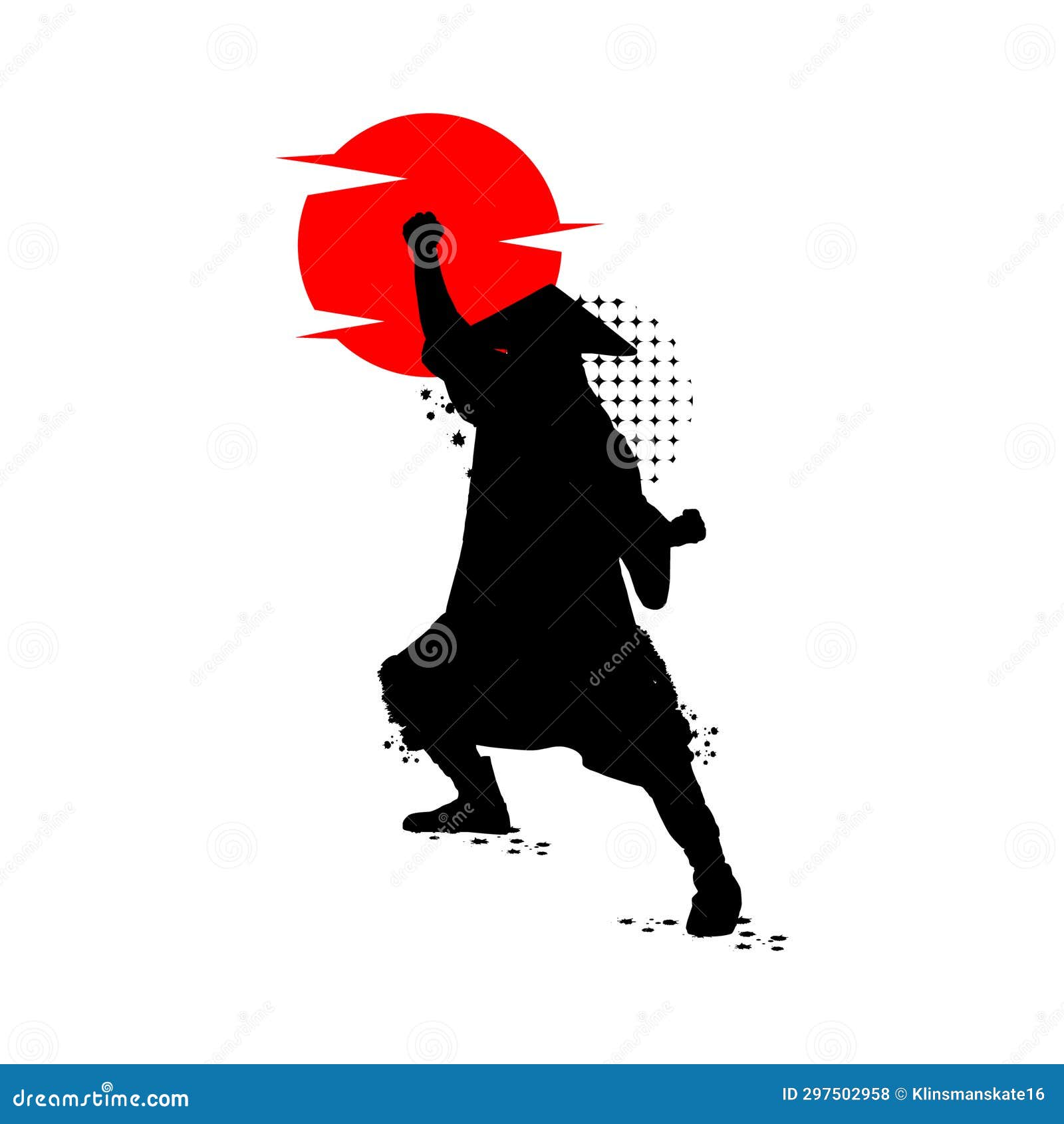Silhouette Of Martial Arts Defensive Technique Cartoon Vector ...