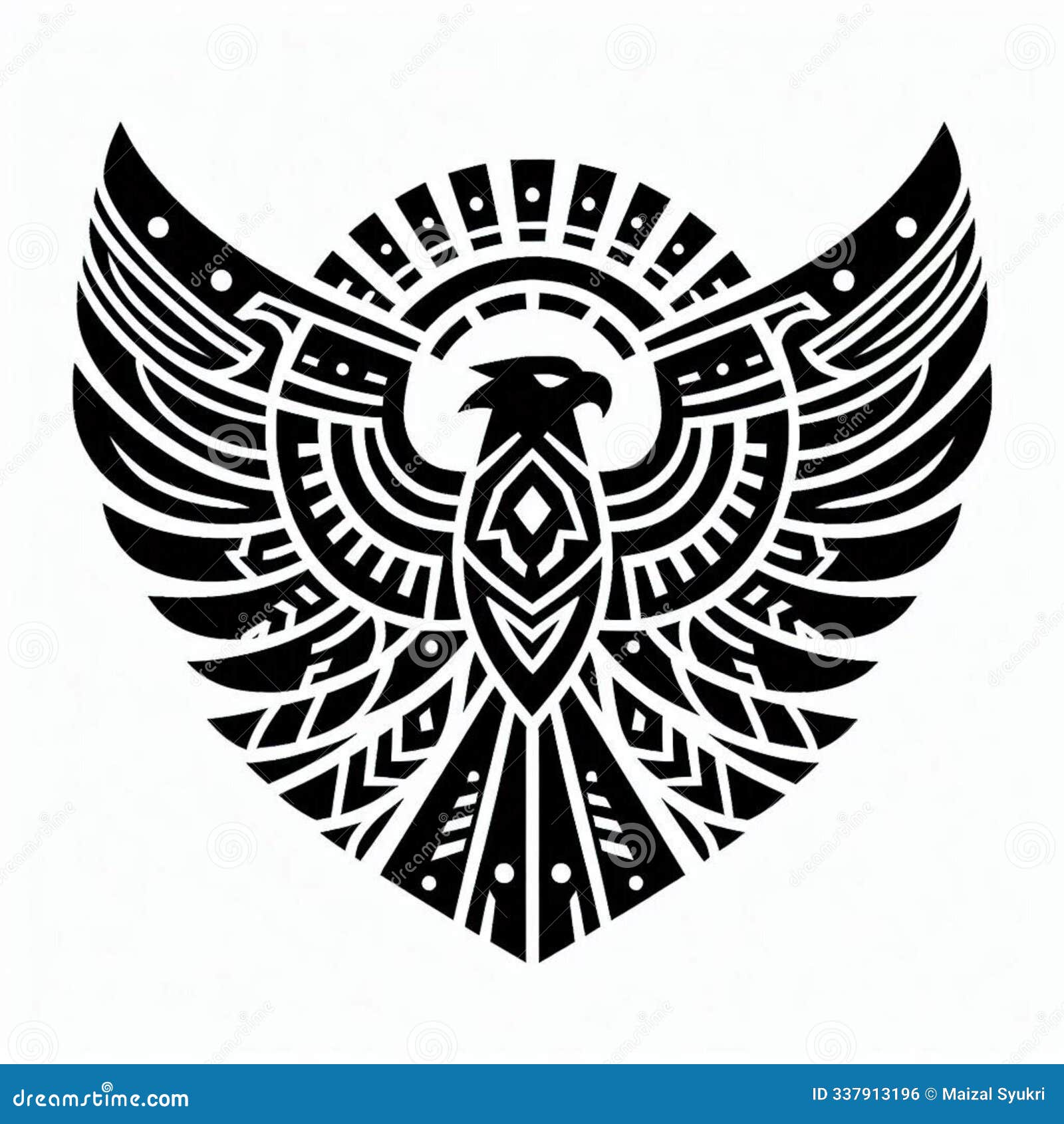 Silhouette of a Mesoamerican Eagle Representing Power and Divine ...