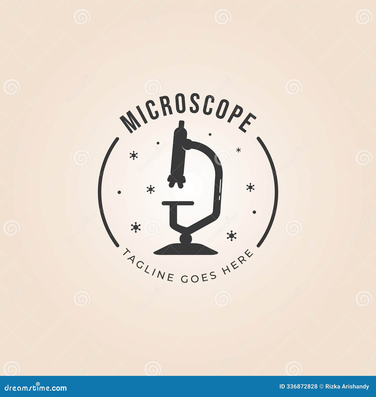 Silhouette Microscope for Science Experiment Logo Vector Illustration ...