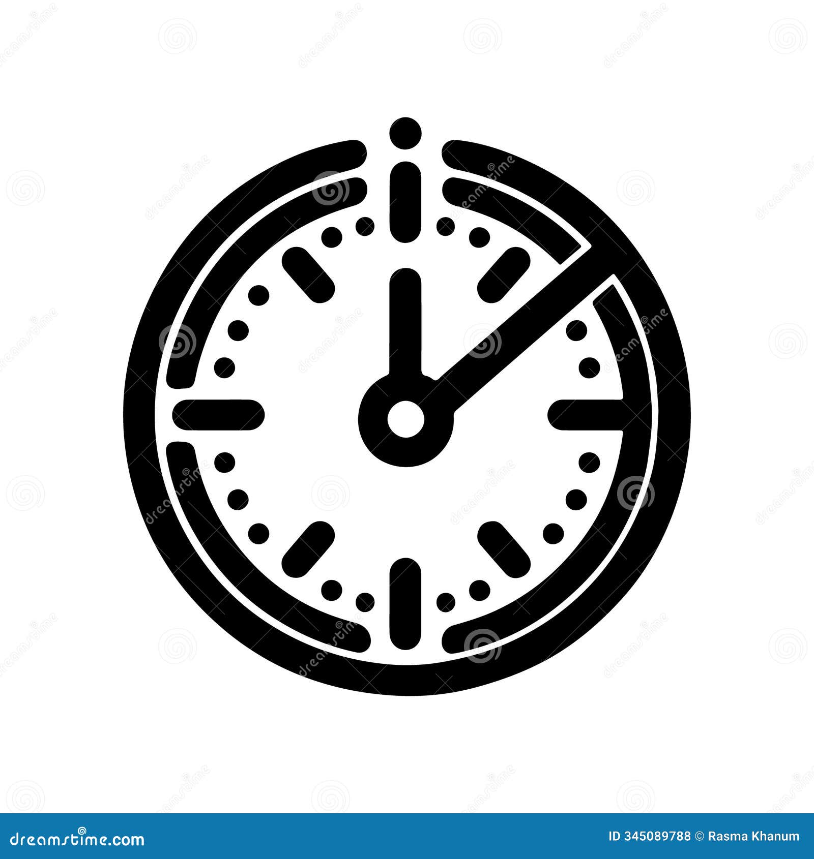 Silhouette of a Countdown Watch. Stock Illustration - Illustration of ...
